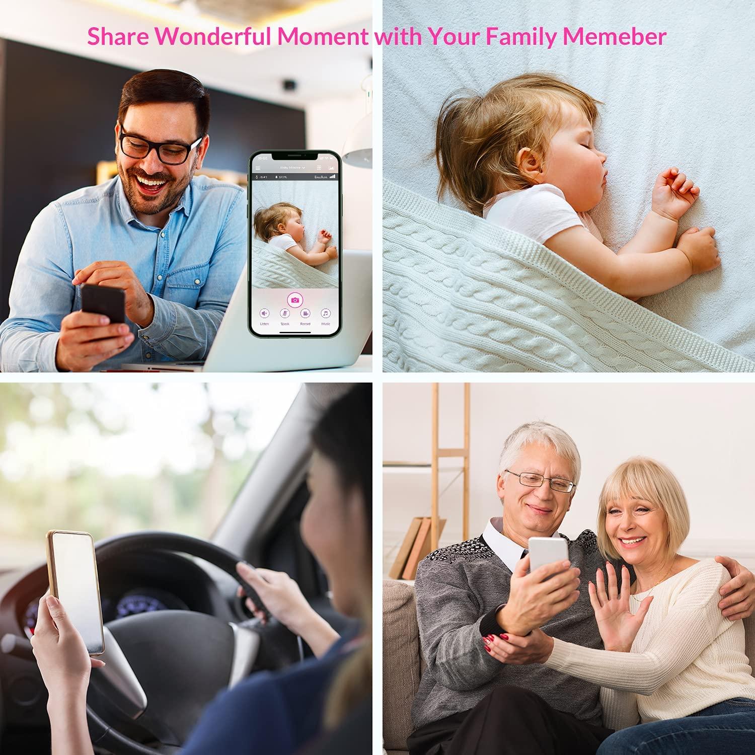 iBaby M8L 1080P Smart Baby Camera Monitor with Upgraded Night Vision ...