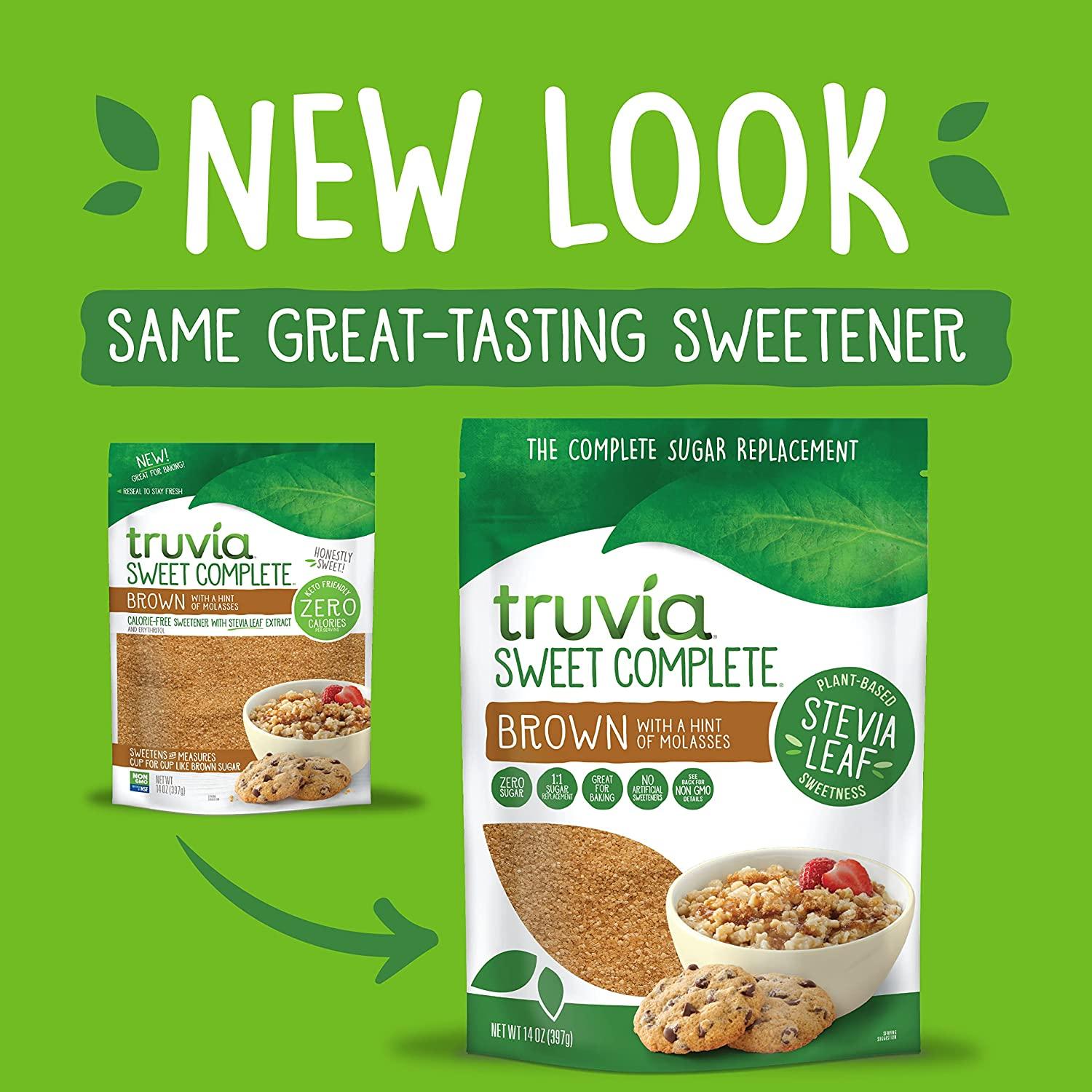 Truvia Sweet Complete Brown Sweetener with the Stevia Leaf 14 oz Bag ...