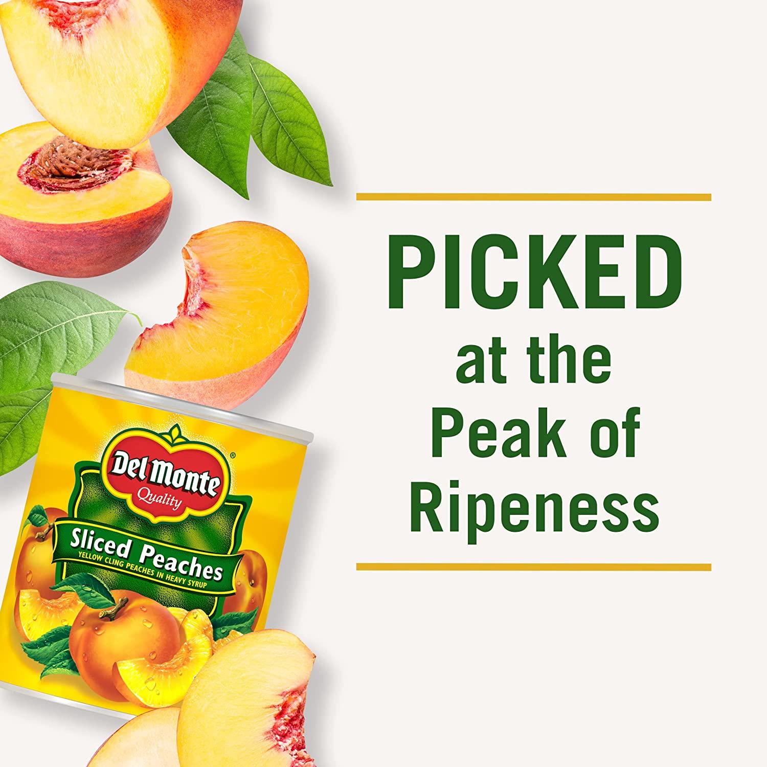 Del Monte Yellow Cling Sliced Peaches in Heavy Syrup 29 oz Can - Canned ...