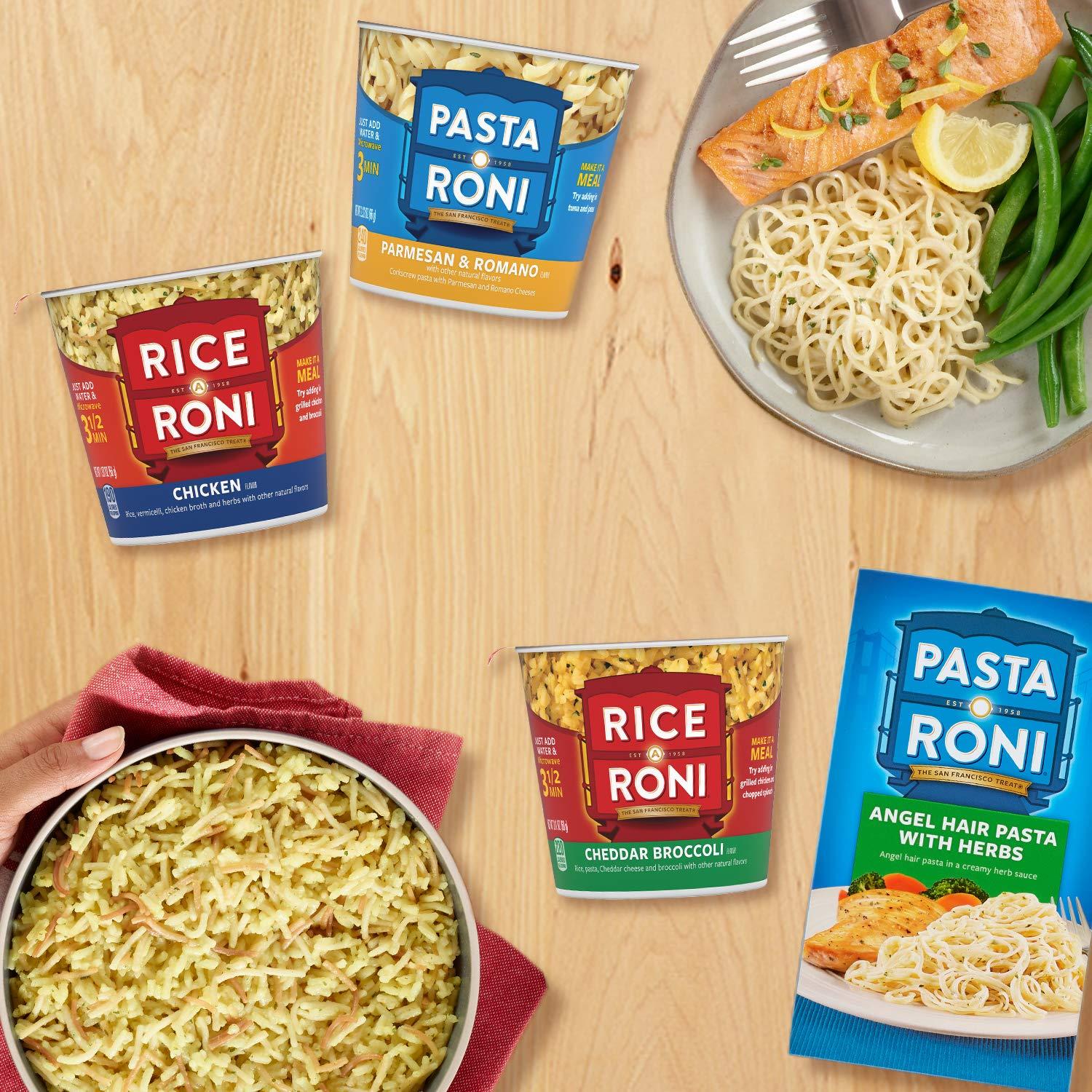 PASTA RONI Rice a Roni Cups Variety Pack - 3 Flavors, 12 Count (2.25 Oz ...