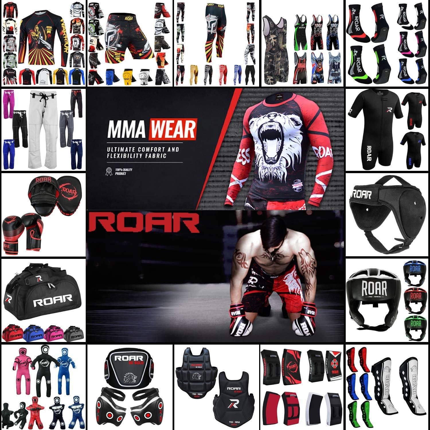 Roar MMA Compression Pants - Simple Black, Small - Gym Workout Spats