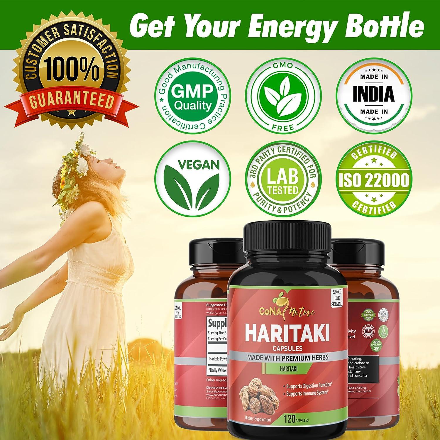 Organic India Haritaki Capsules 2250MG - Rejuvenation, Digestion ...