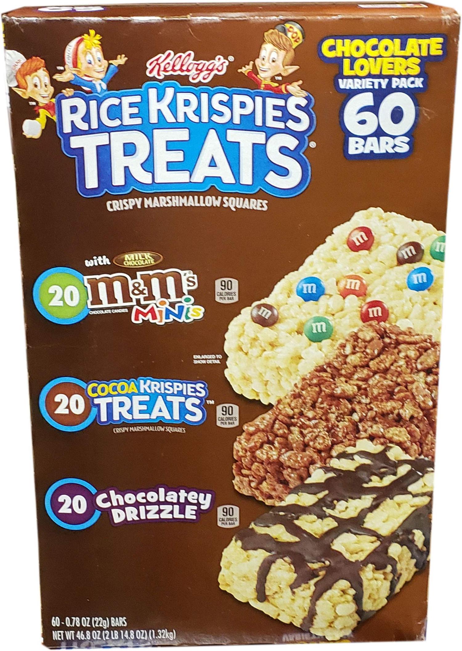 Kellogg's Rice Krispies Treats Variety Pack - 60 Bars, 46.8oz Net Wt ...