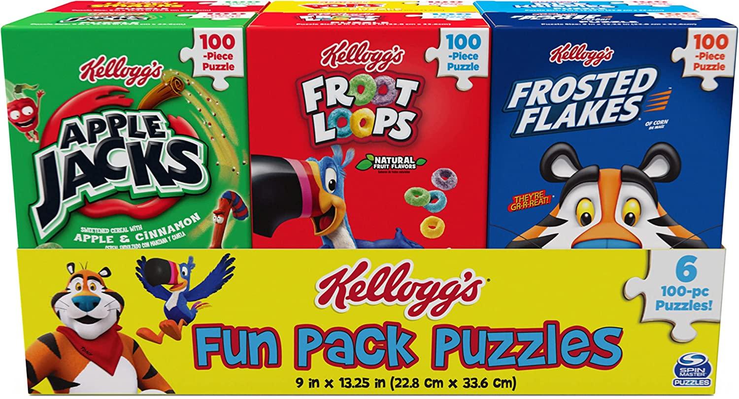 Kellogg's Fun Pack Puzzles: 6 Square Cereal Boxes Bundle - Gift Set of Froot Loops, Frosted ...