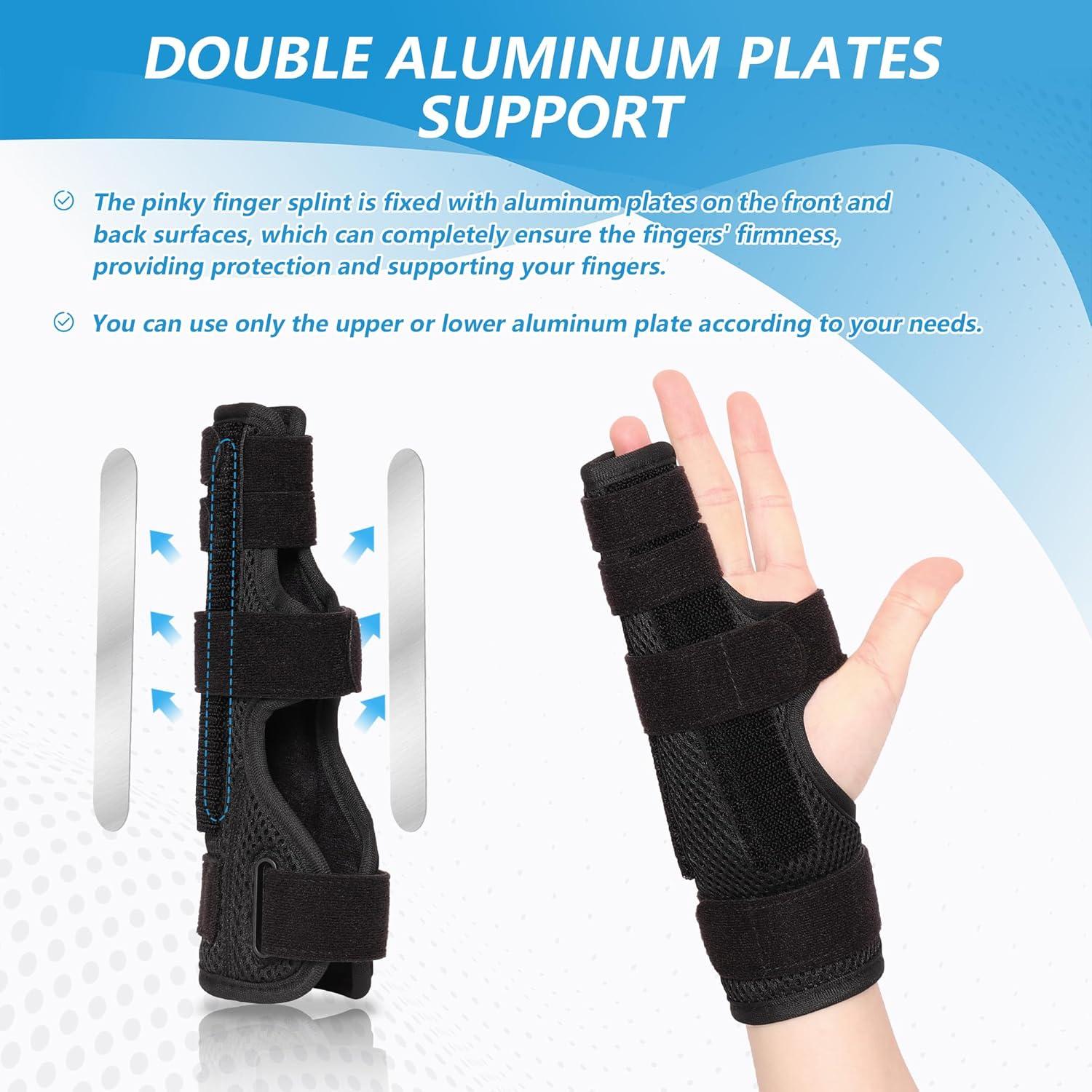 Joingood Small Finger & Wrist Splint - 4 & 5 Finger Rails for Arthritis ...