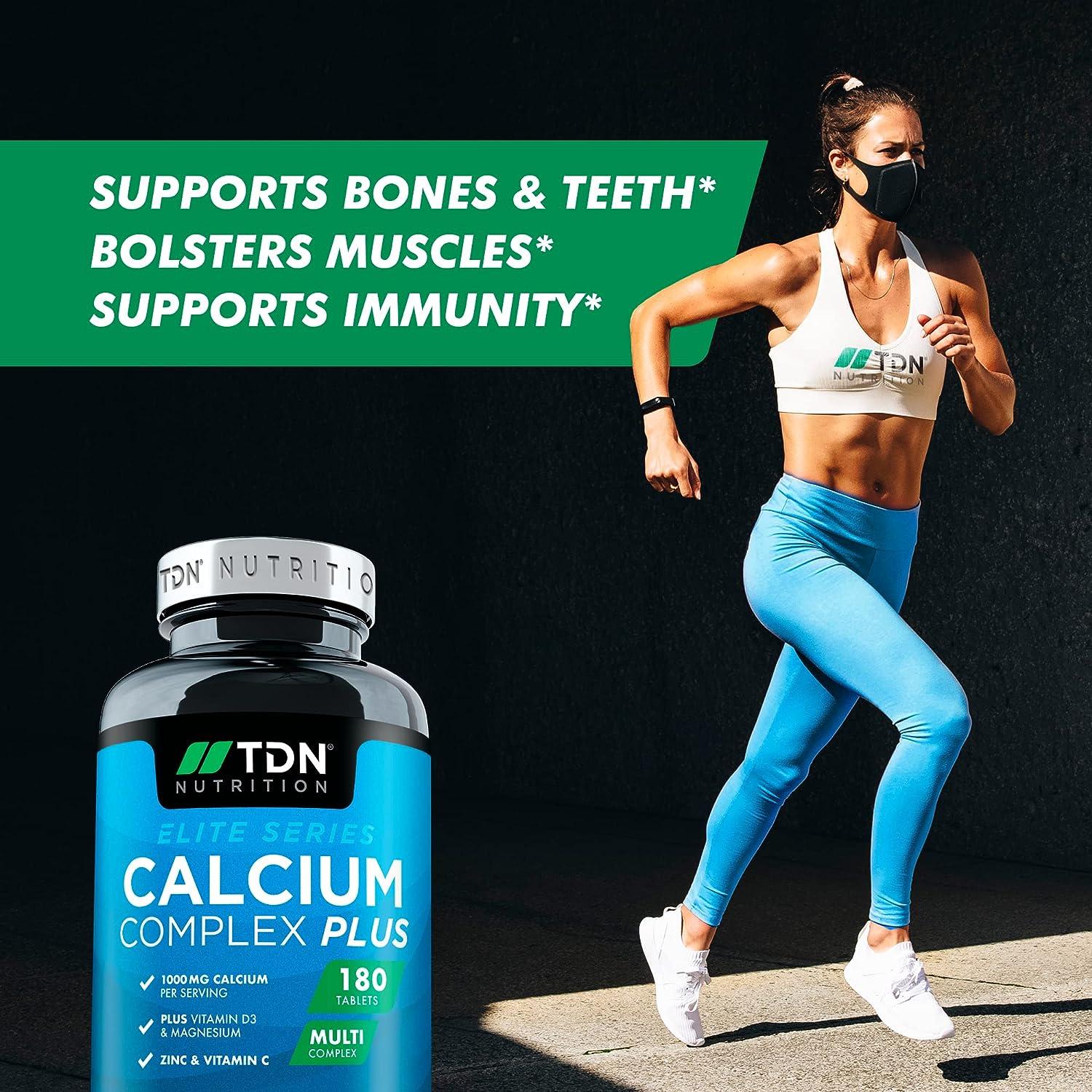 High Strength Calcium and Vitamin D Supplement - 180 Tablets with ...