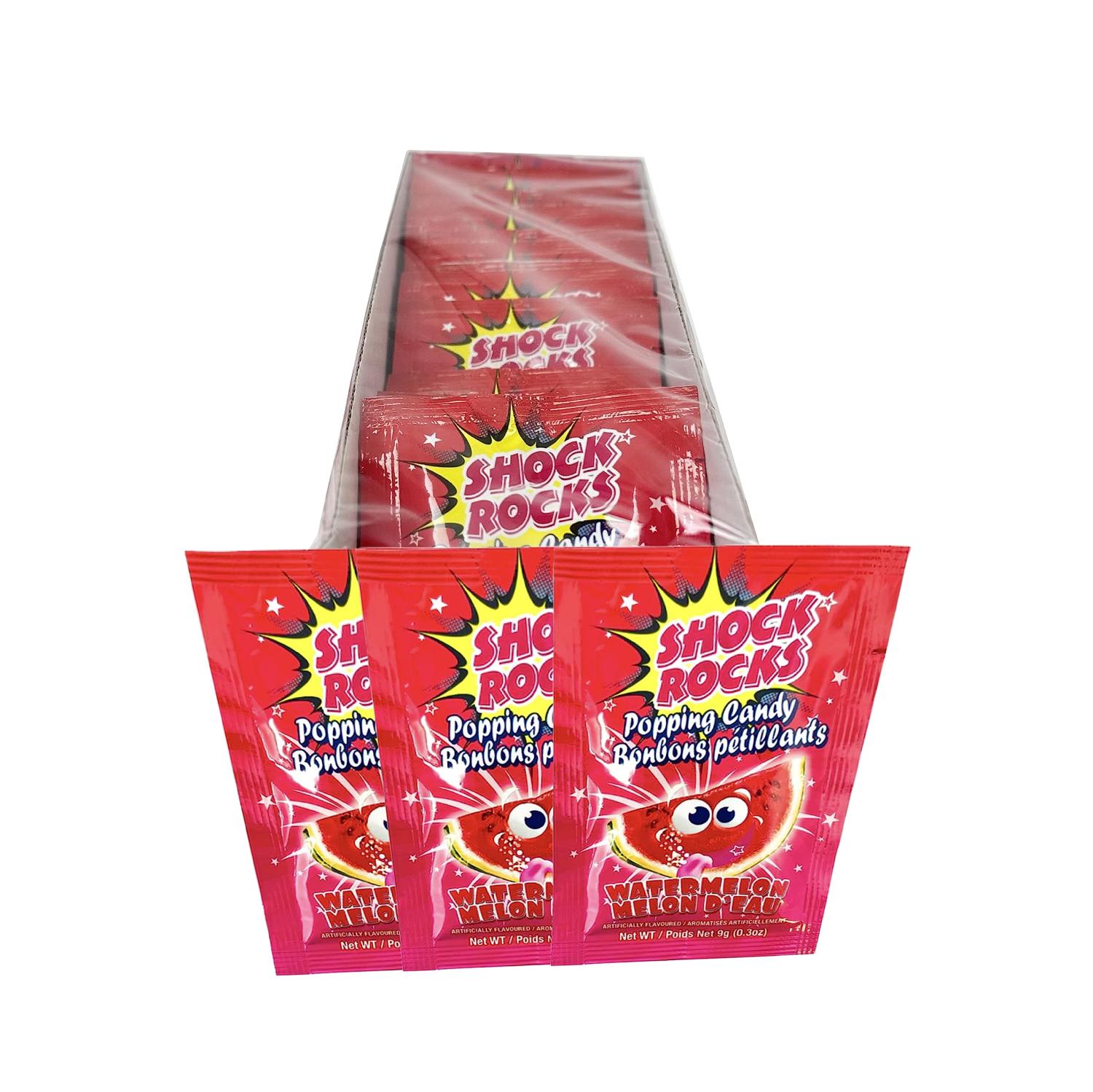 SHOCK ROCKS POPPING CANDY WATERMELON 24PK