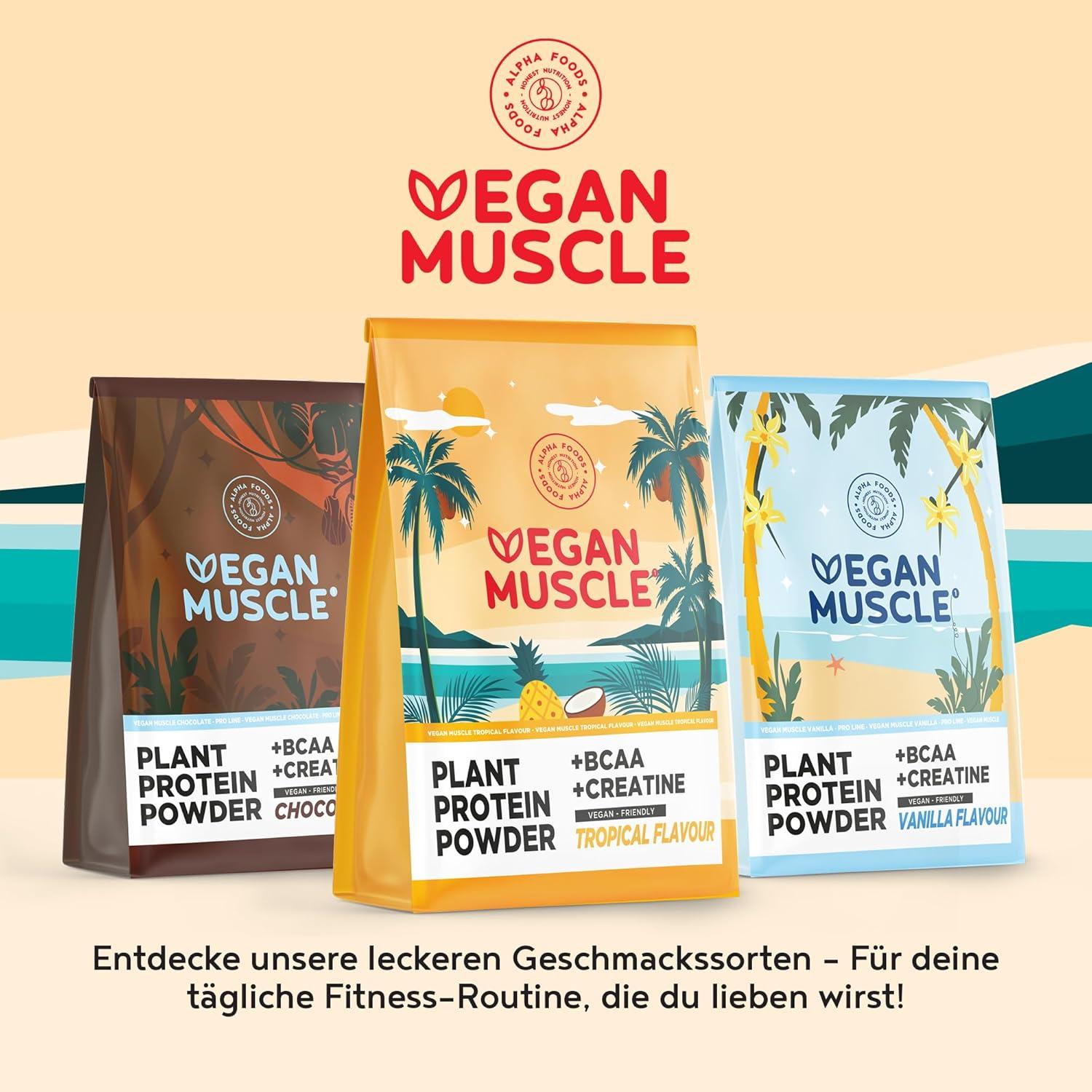 Vegan Muscle Protein Shake - Tropical | 18g Vegan Protein Powder with ...