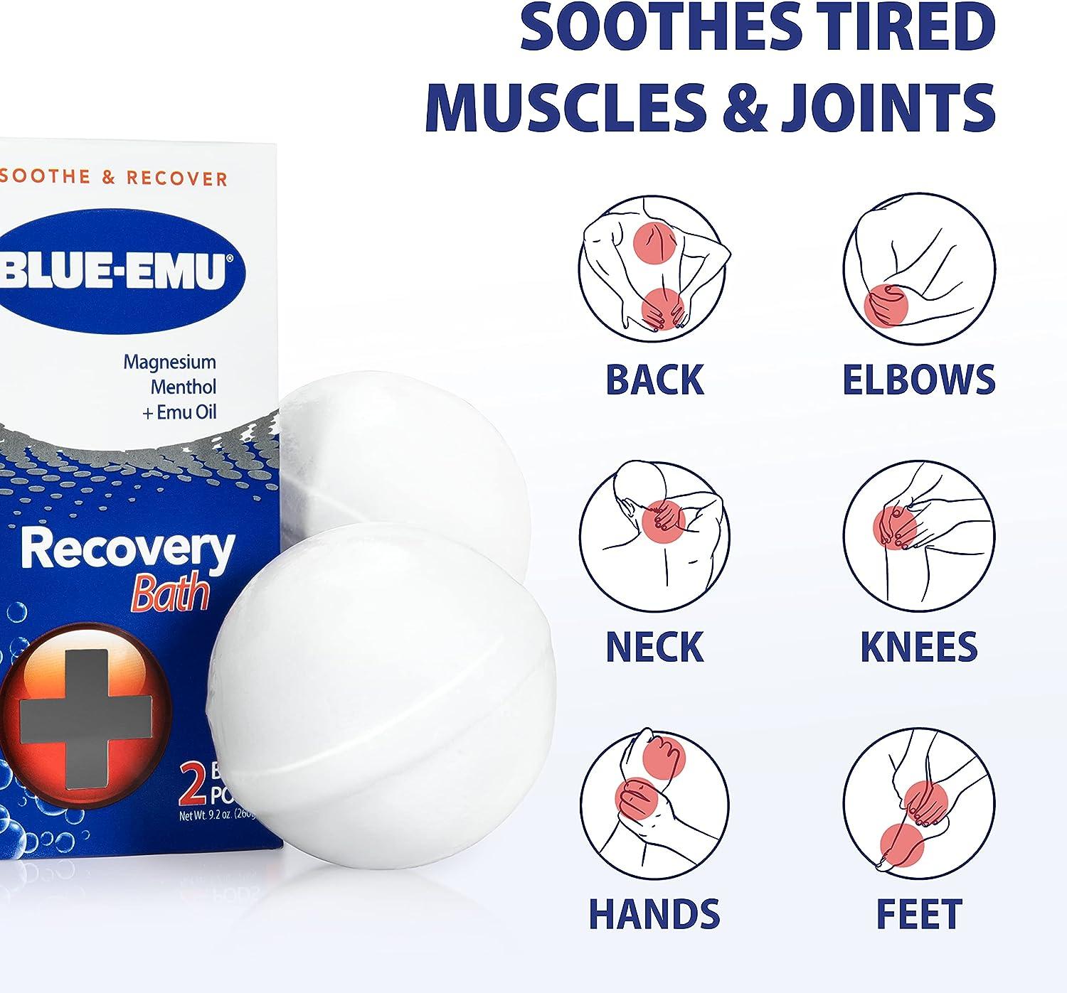 Blue-Emu Recovery Bath Pods for Sore Muscles & Joints - Magnesium ...