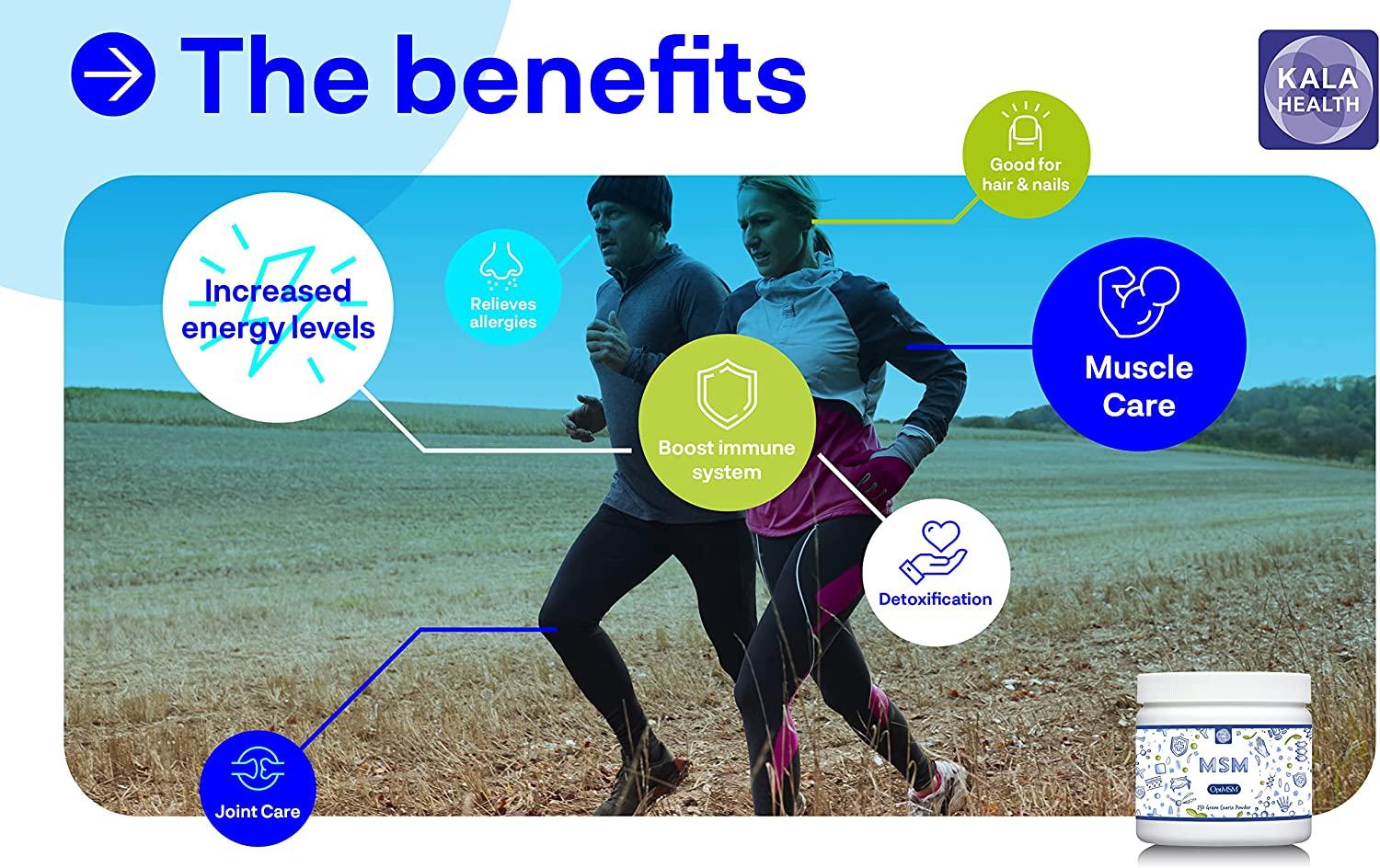 Kala Health OptiMSM Pure Methylsulfonylmethane MSM Supplement Powder ...