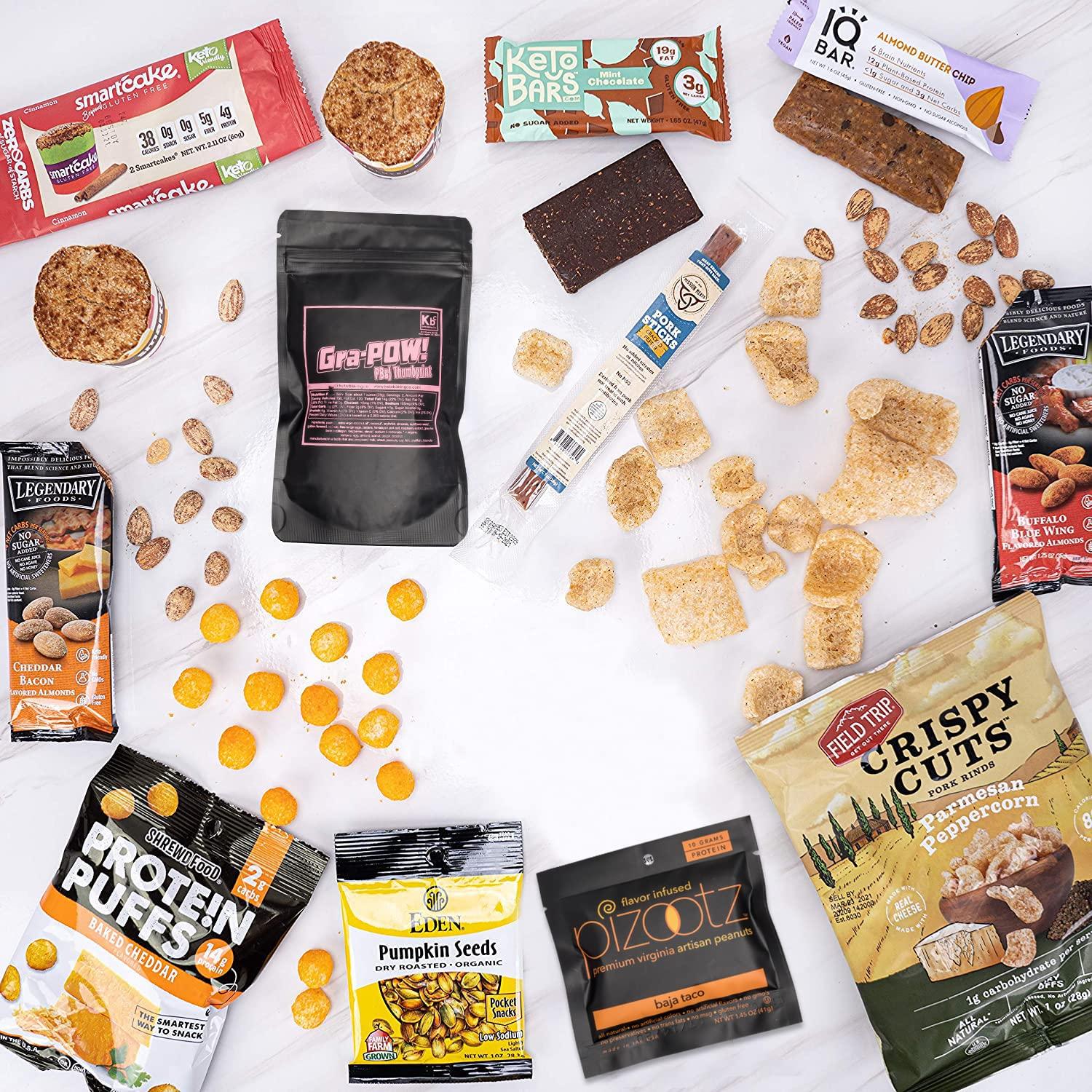 Keto Snack Box - Low Carb Sampler & Treats | 5G Sugar or Less - Best ...
