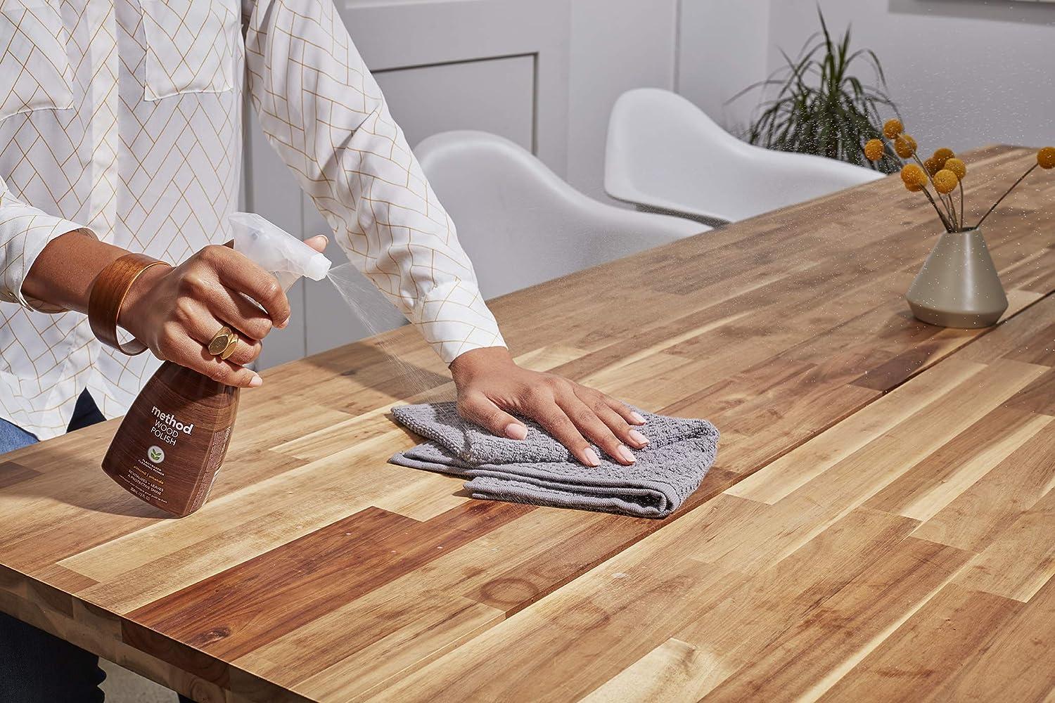 Method Wood Polish Almond 14oz (Pack of 6) - Furniture & Cabinet Cleaner