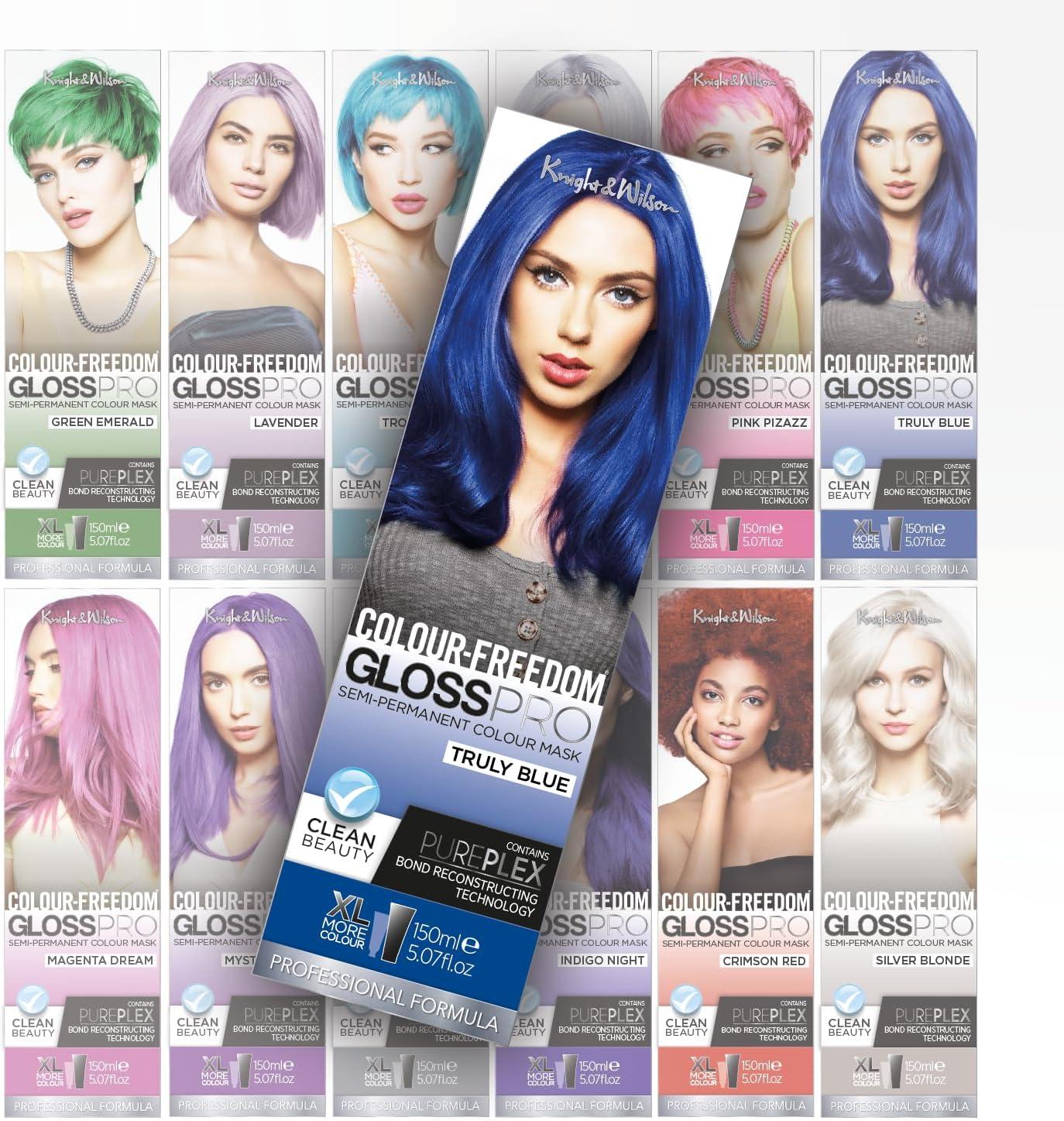 Colour-Freedom Gloss Pro 150ml Truly Blue Semi-Permanent Hair Colour ...