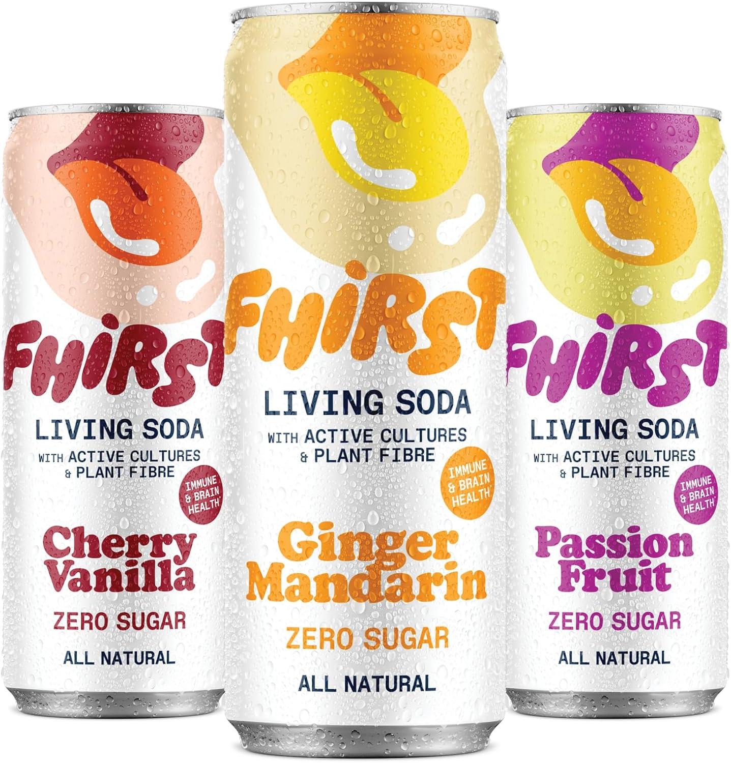 FHIRST Living Soda Taster Pack | Probiotic/Prebiotic Soda for Gut ...