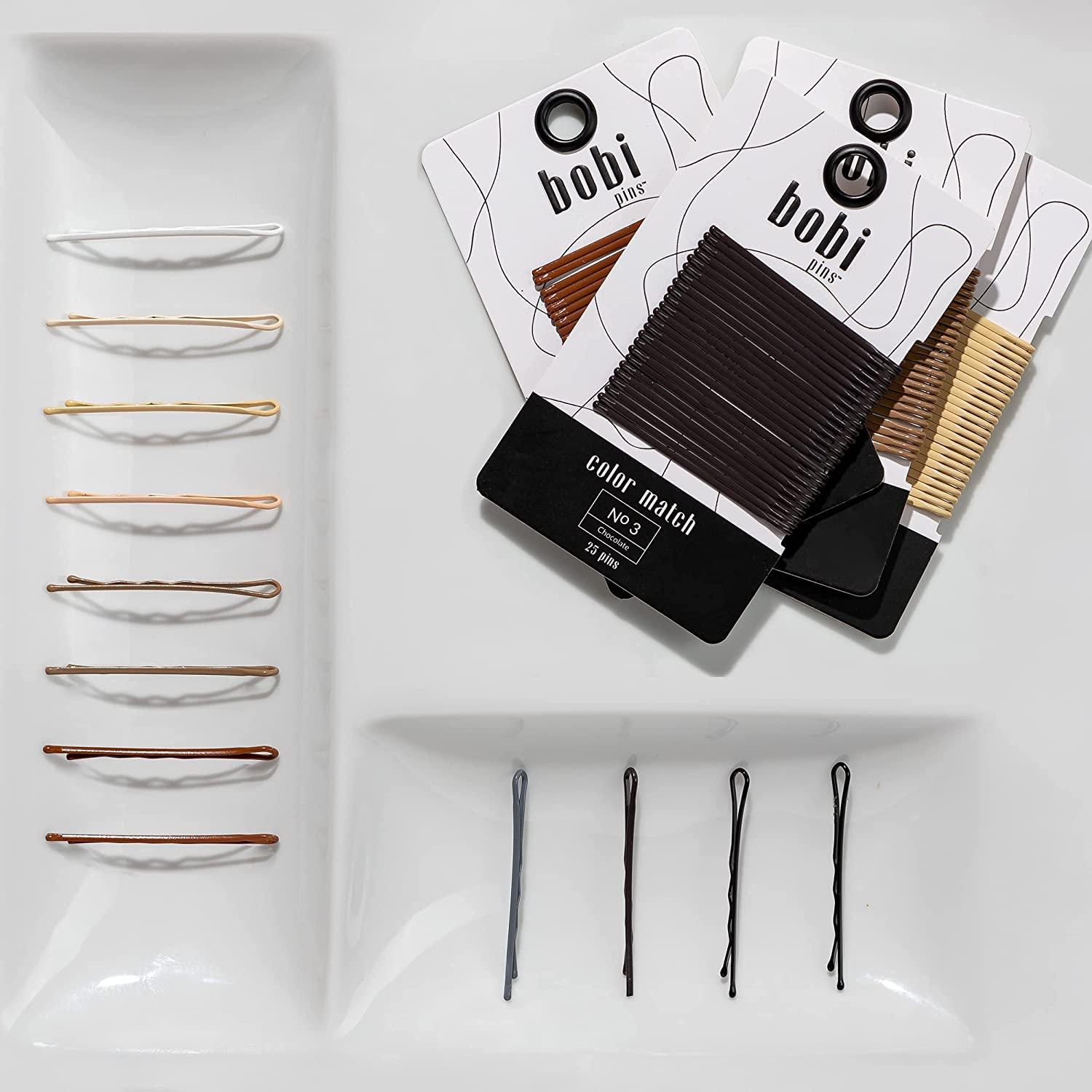 BOBI White Bobby Pins (25 ct) - 2 Inches - Lily - Level 11 White Grey ...