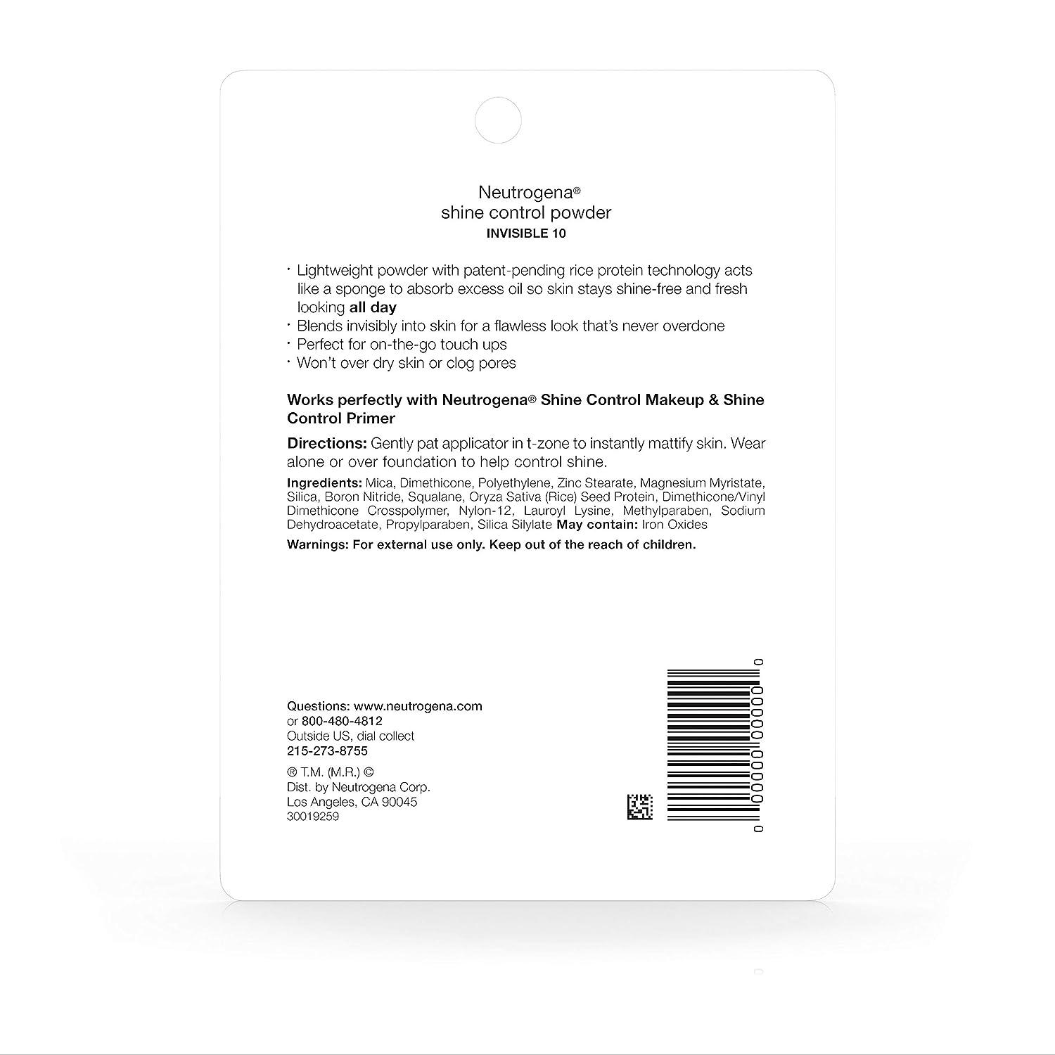 Neutrogena Shine Control Mattifying Face Powder - Lightweight & Oil ...