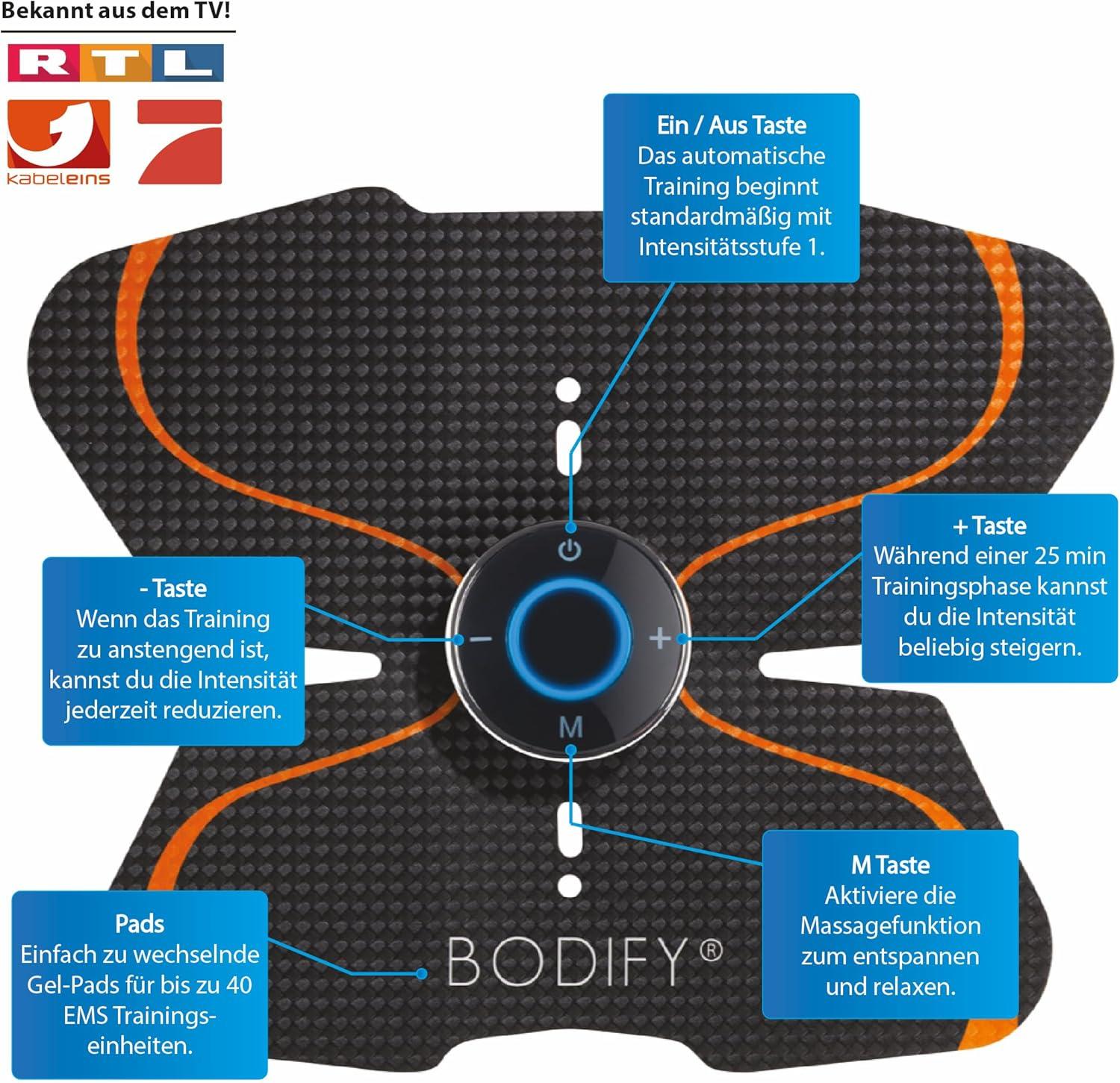 Bodify EMS Training Device - Targeted Belly Muscle Stimulation ...