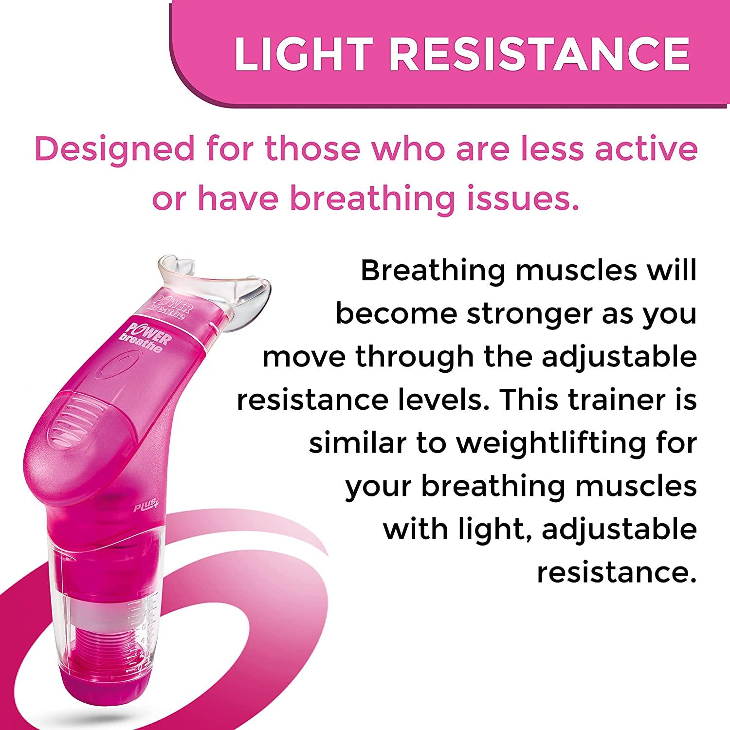 POWERbreathe Pink Handheld Inspiratory Muscle Trainer - Strengthen ...