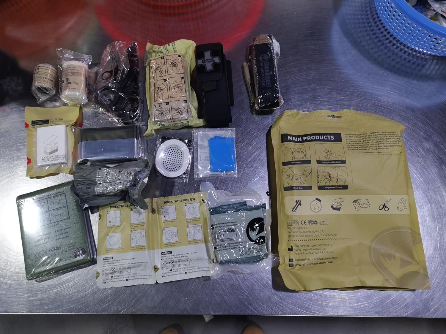 RHINO RESCUE Tactical Trauma Pack - IFAK Refill (17PC-B) | Stop the ...