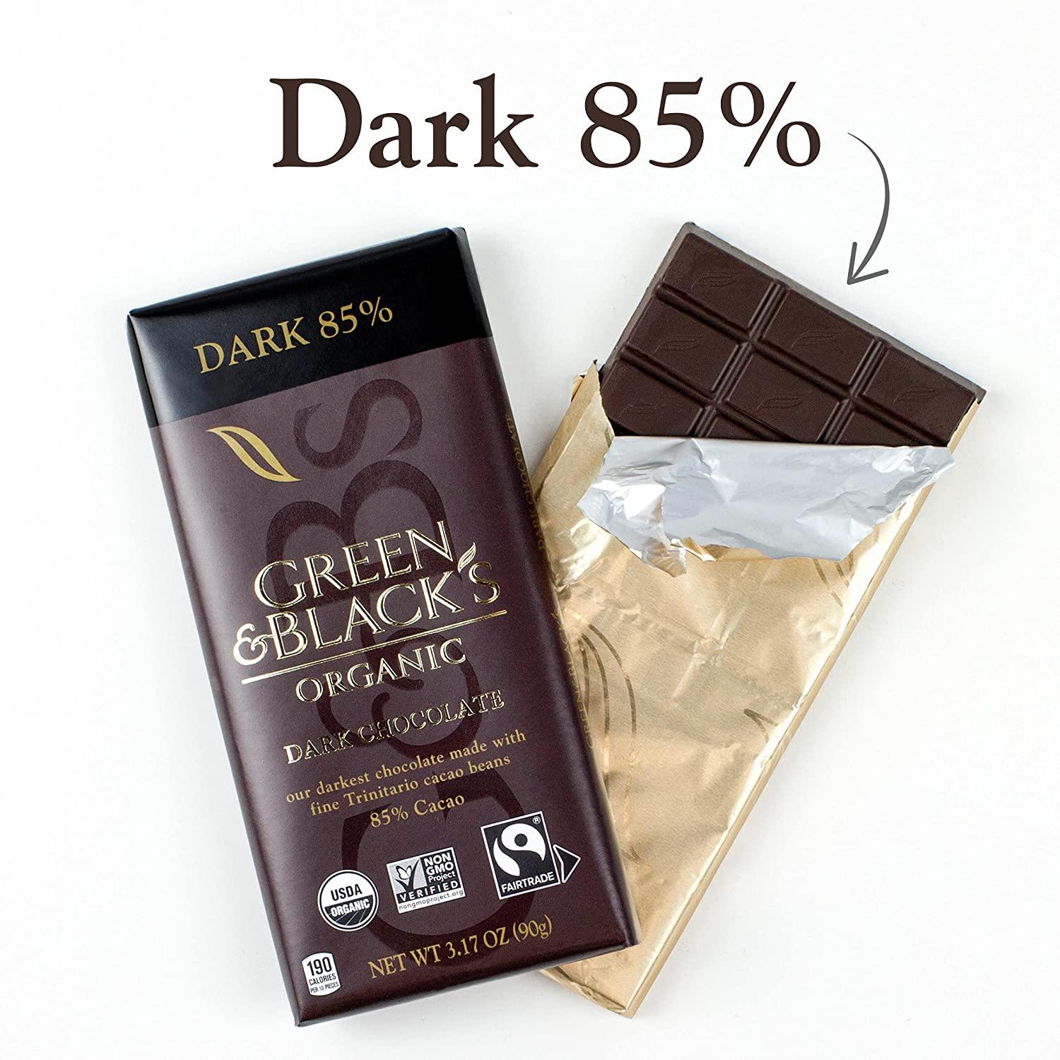 Green & Black's 85% Cacao Dark Chocolate - 3.17 OZ | Rich and Organic ...