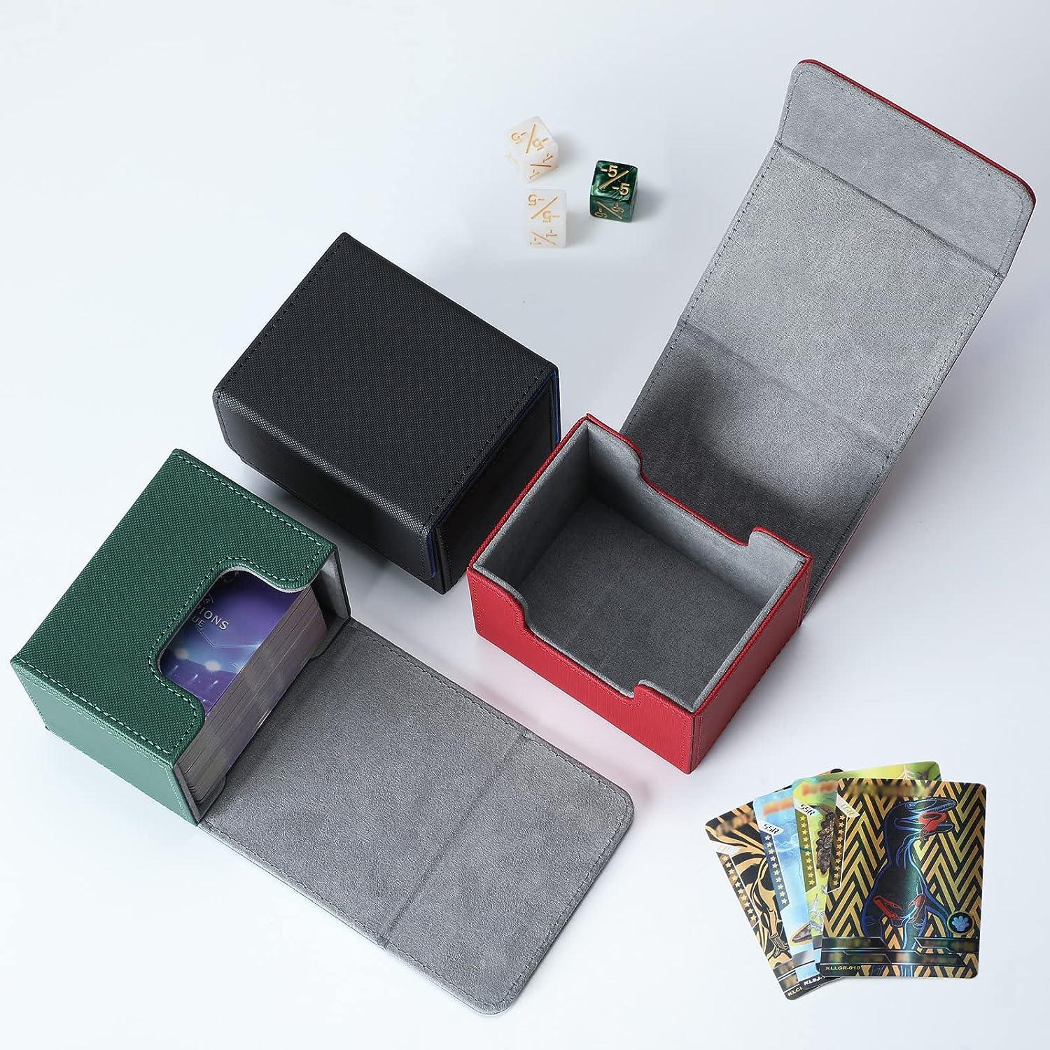 Weewooday Leather Deck Card Boxes - 3 Piece Set for MTG Commander Decks ...