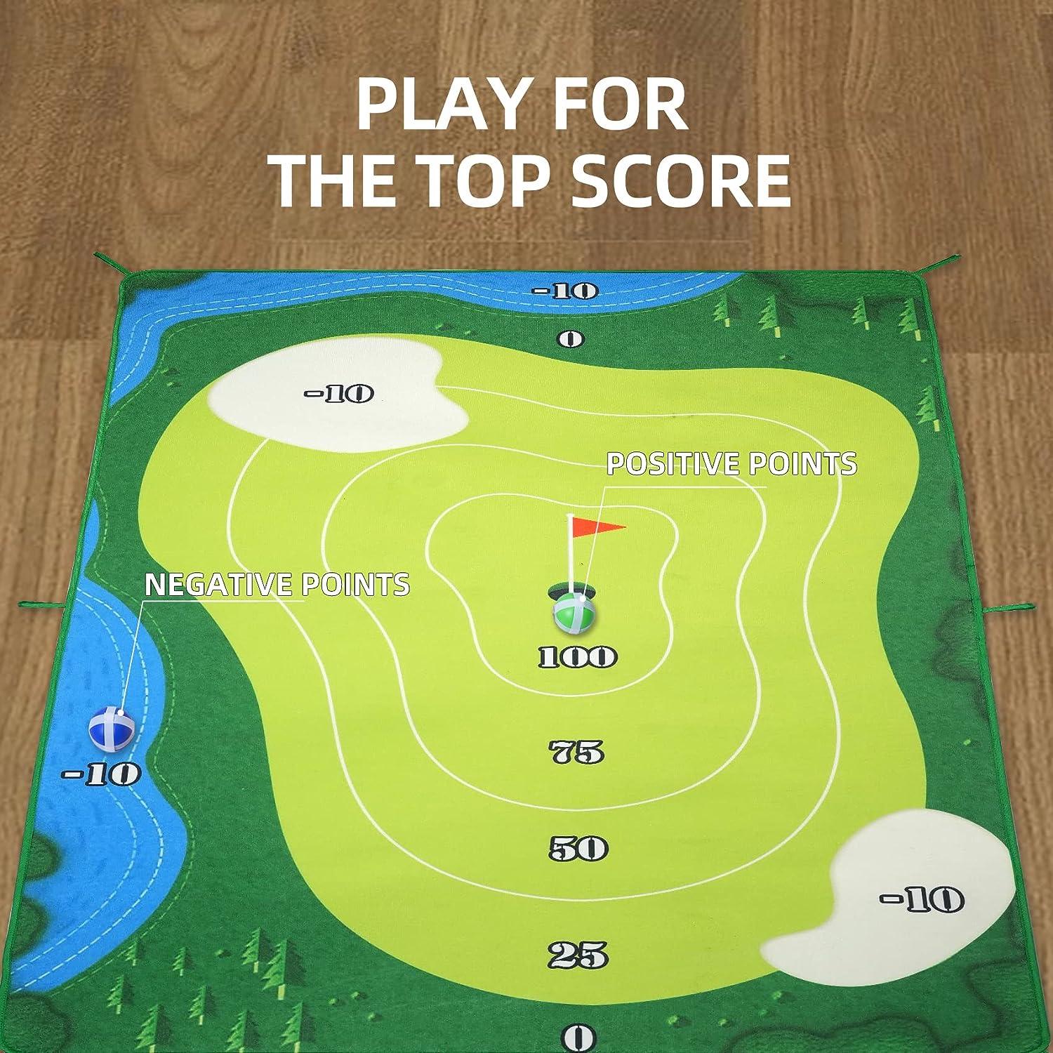 Battle Royale Golf Chipping Game Mat with 20 Grip Balls 57"31.5" Velcro ...