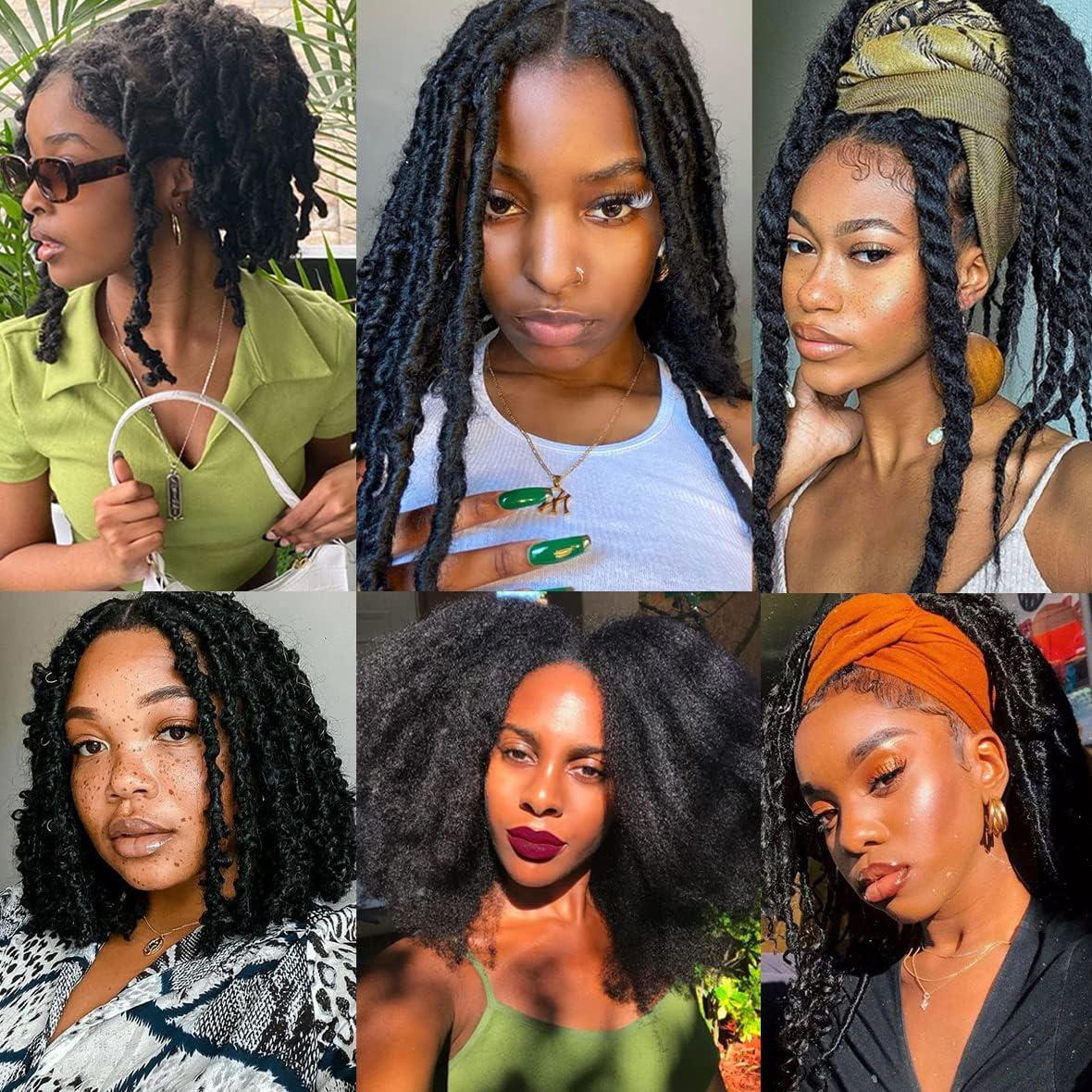 Leeven 10 Inch Springy Afro Twist Hair for Marley Locs Pre-Fluffed ...