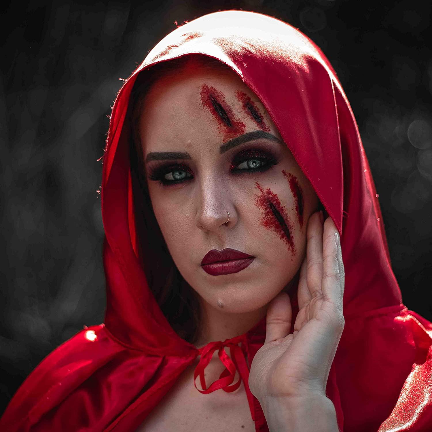 COKOHAPPY Stipple Sponges and Fake Scab Blood Kit for Halloween Makeup ...