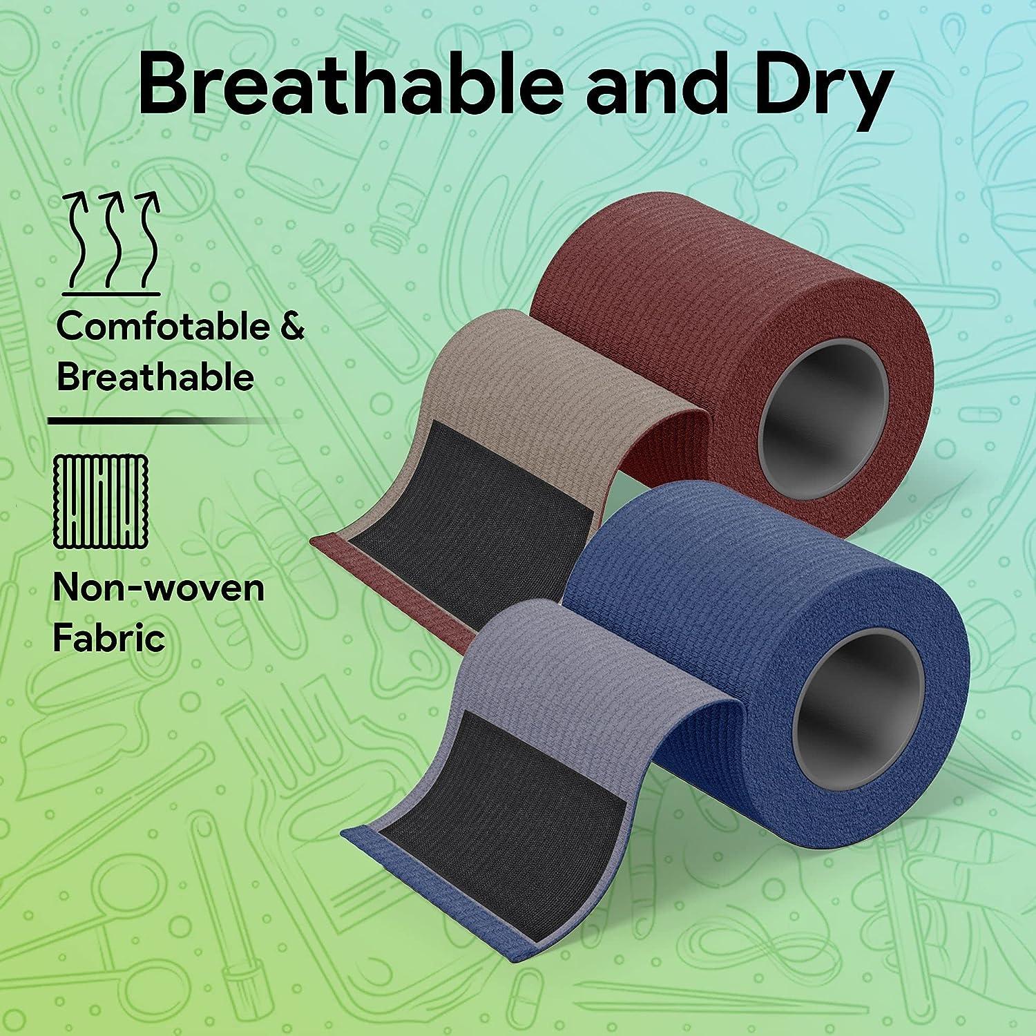 Elastic Bandage Wrap for Wounds Self-Closure - 3 x 180 Compression ...