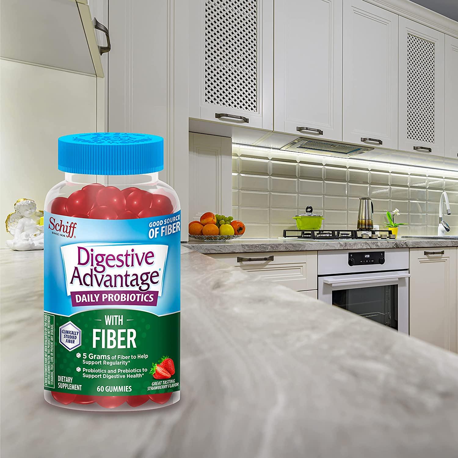 Digestive Advantage Prebiotic Fiber Gummies + Probiotics - Gut Health ...