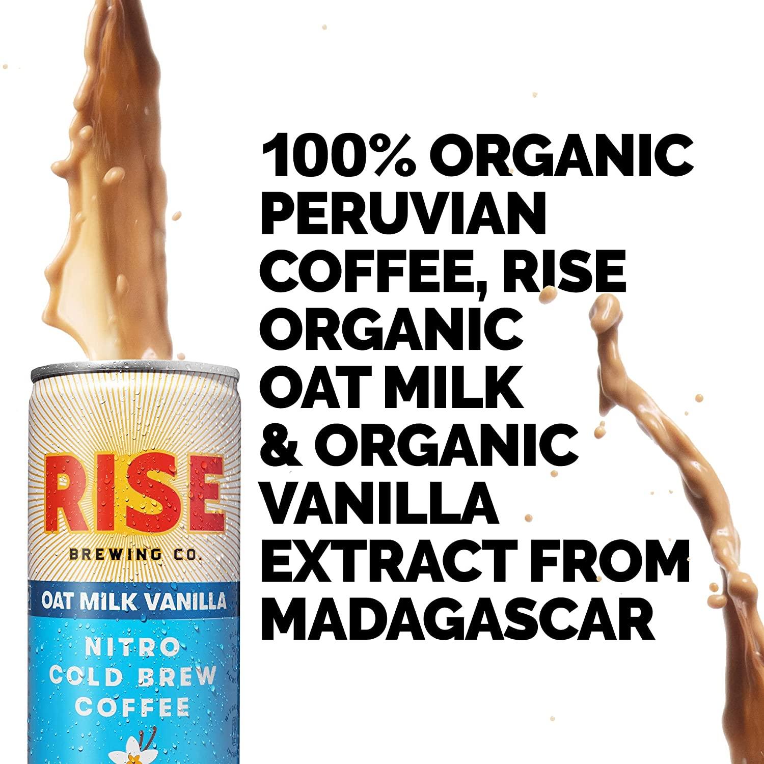 RISE Brewing Co. | Vanilla Oat Milk Nitro Cold Brew Coffee | No Sugar ...