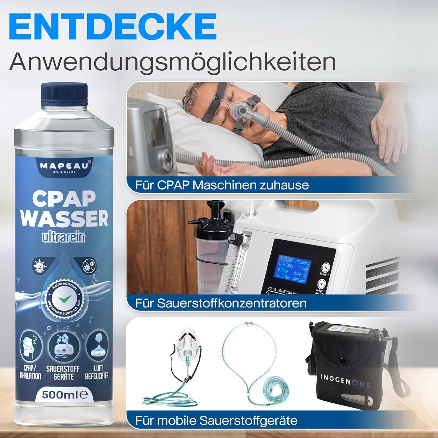 Buy Distilled Water for CPAP & Inhalers - 5x 500ml | Moisture Solution ...