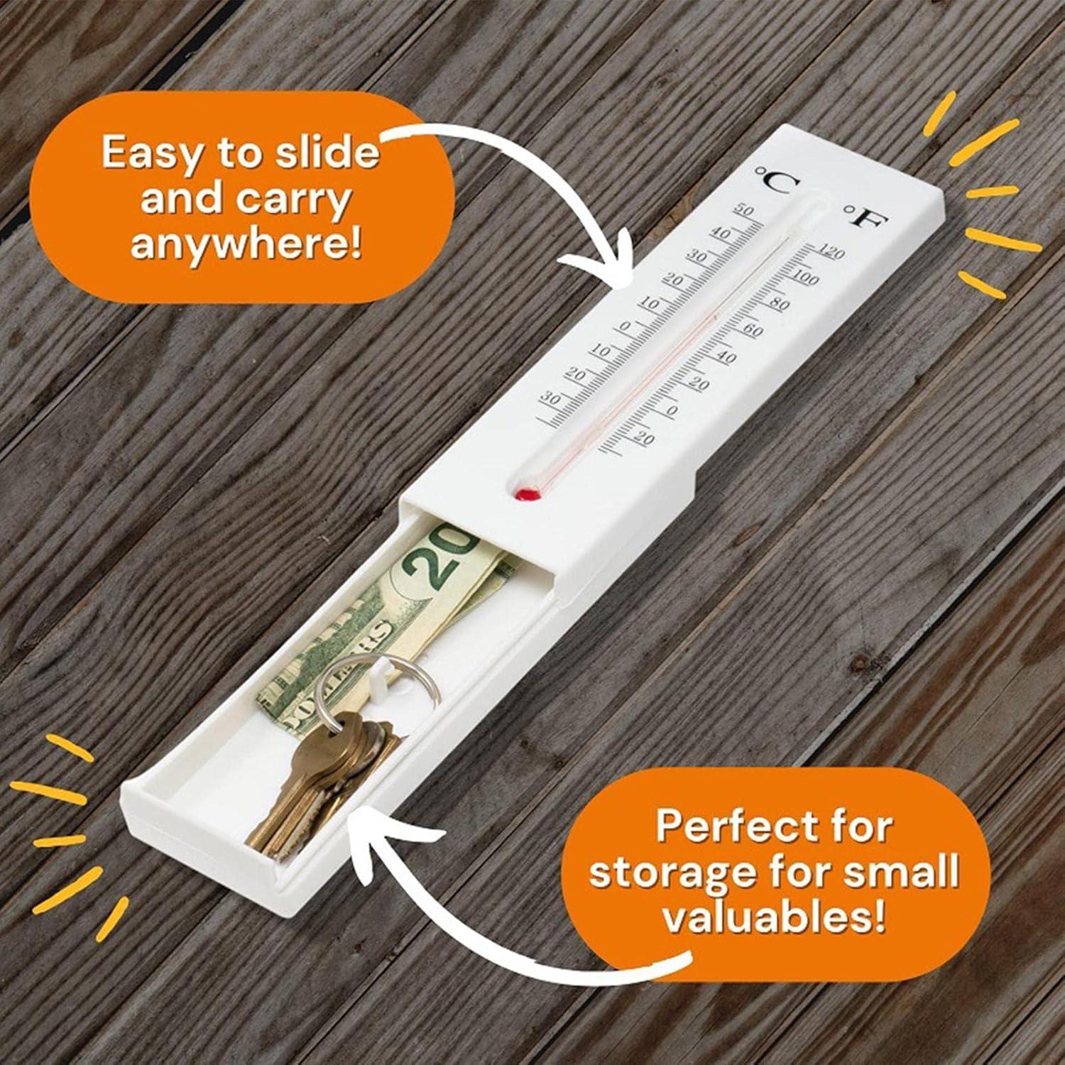 Secret Storage Container with Hidden Compartment & Key Pocket - Outdoor ...