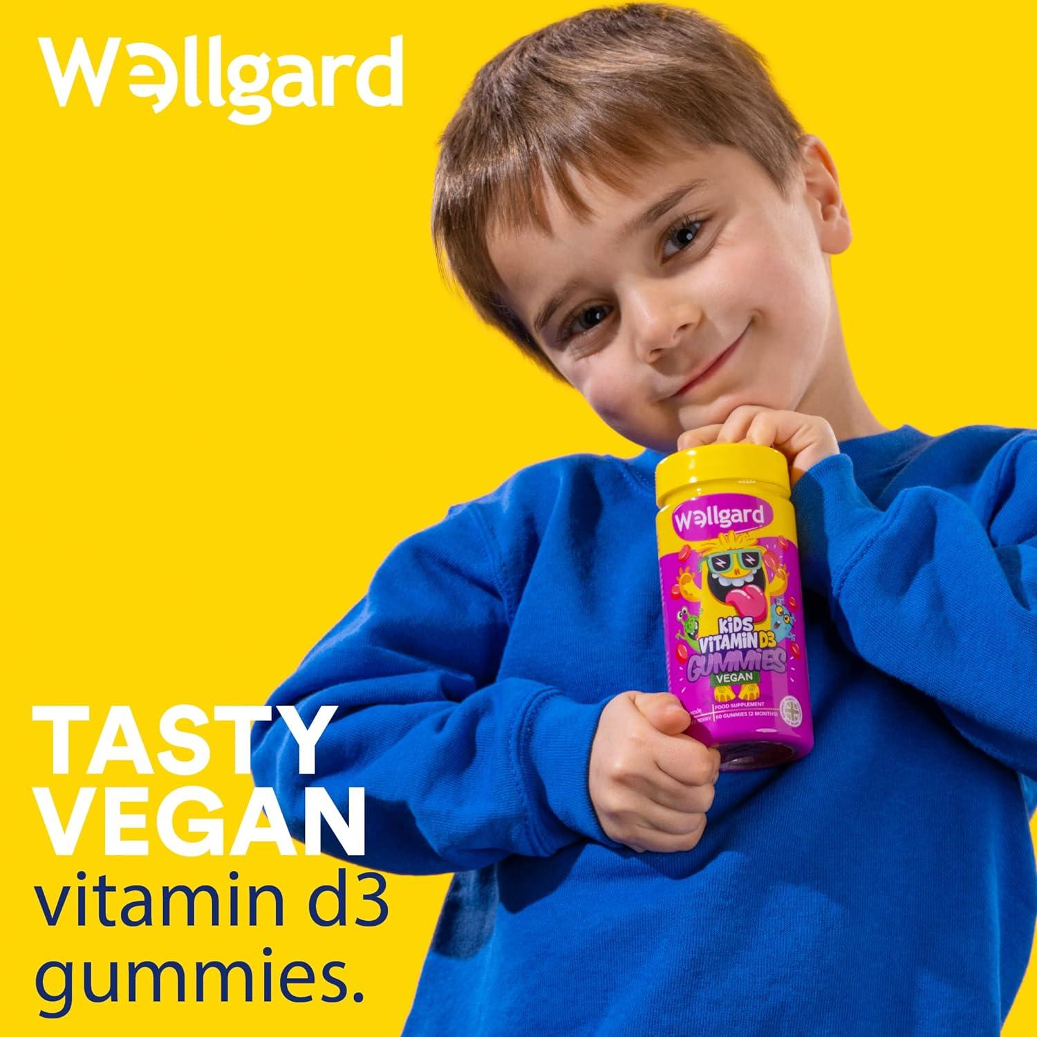 Wellgard Kids Vitamin D3 Gummies - 2 Month Supply - Vegan Mixed Berry ...