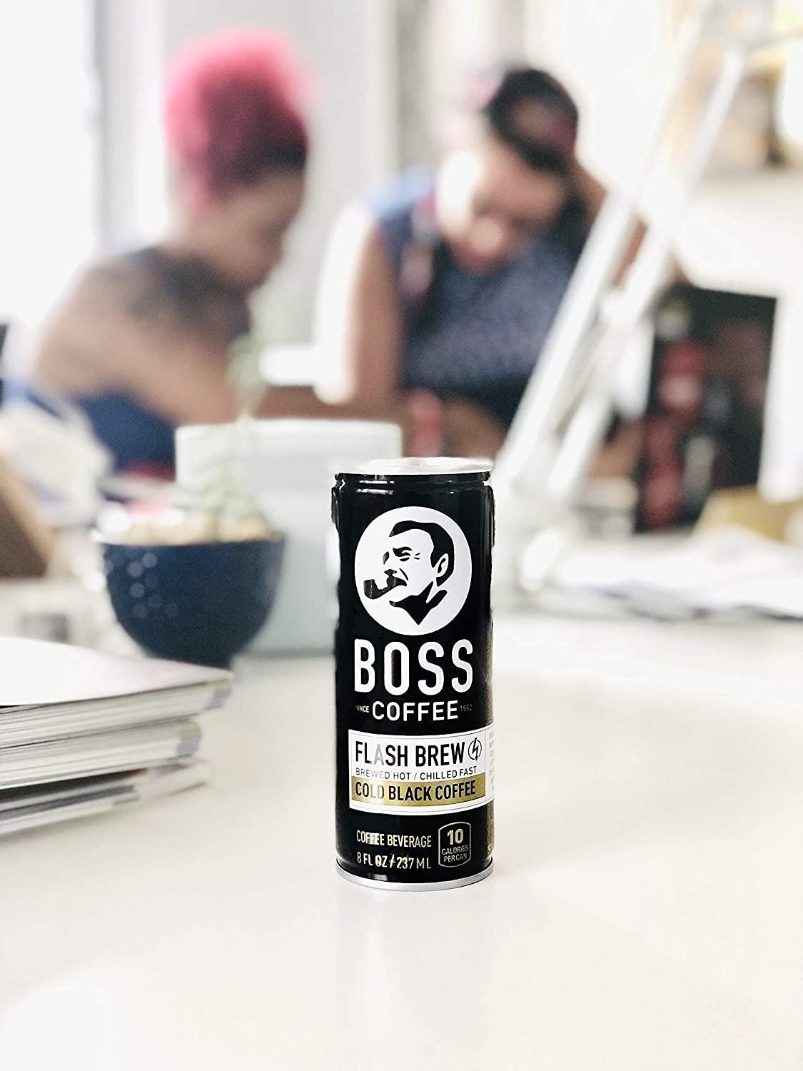 BOSS Coffee by Suntory - Japanese Flash Brew Original Black Coffee 8oz ...