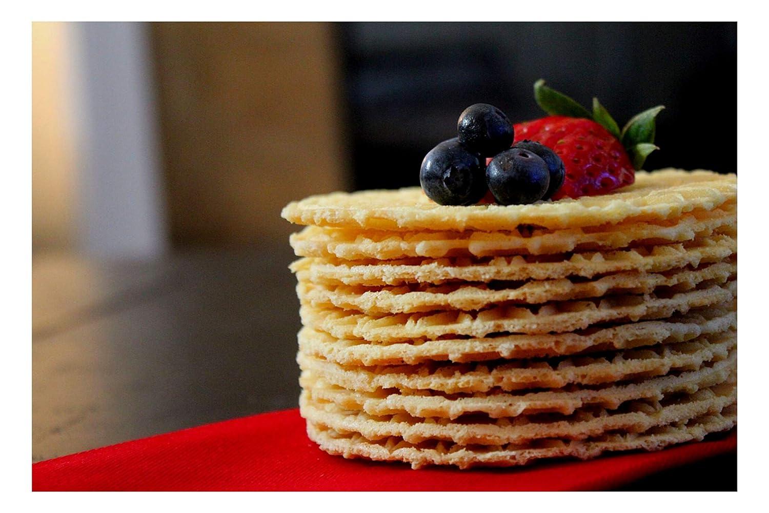 Fogliani Vanilla Pizzelle Waffle Cookies 5 oz - Pack of 2 | Delicious ...