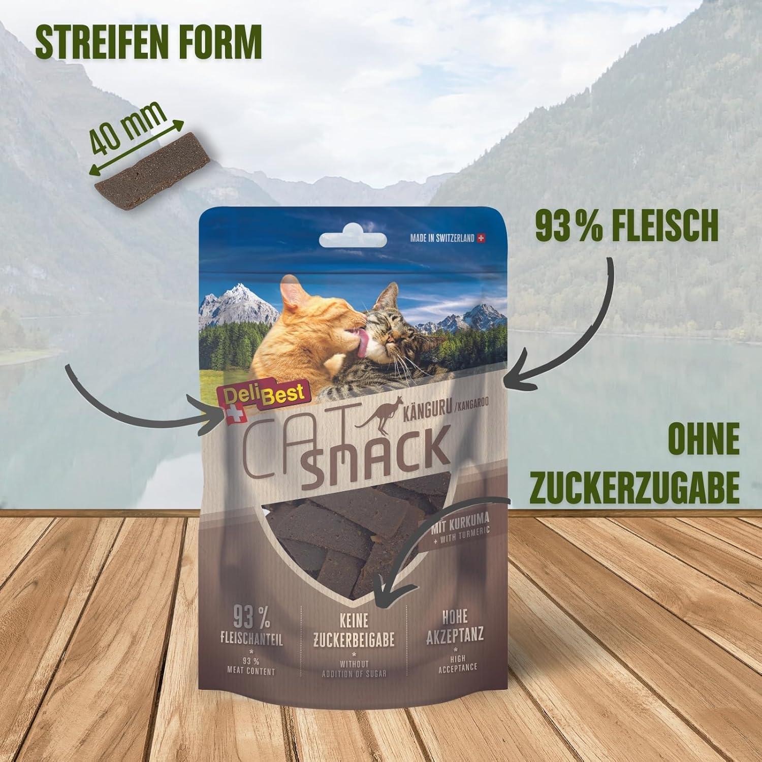 Delibest Kangaroo Cat Snack with Turmeric - Digestive Antioxidant Low ...