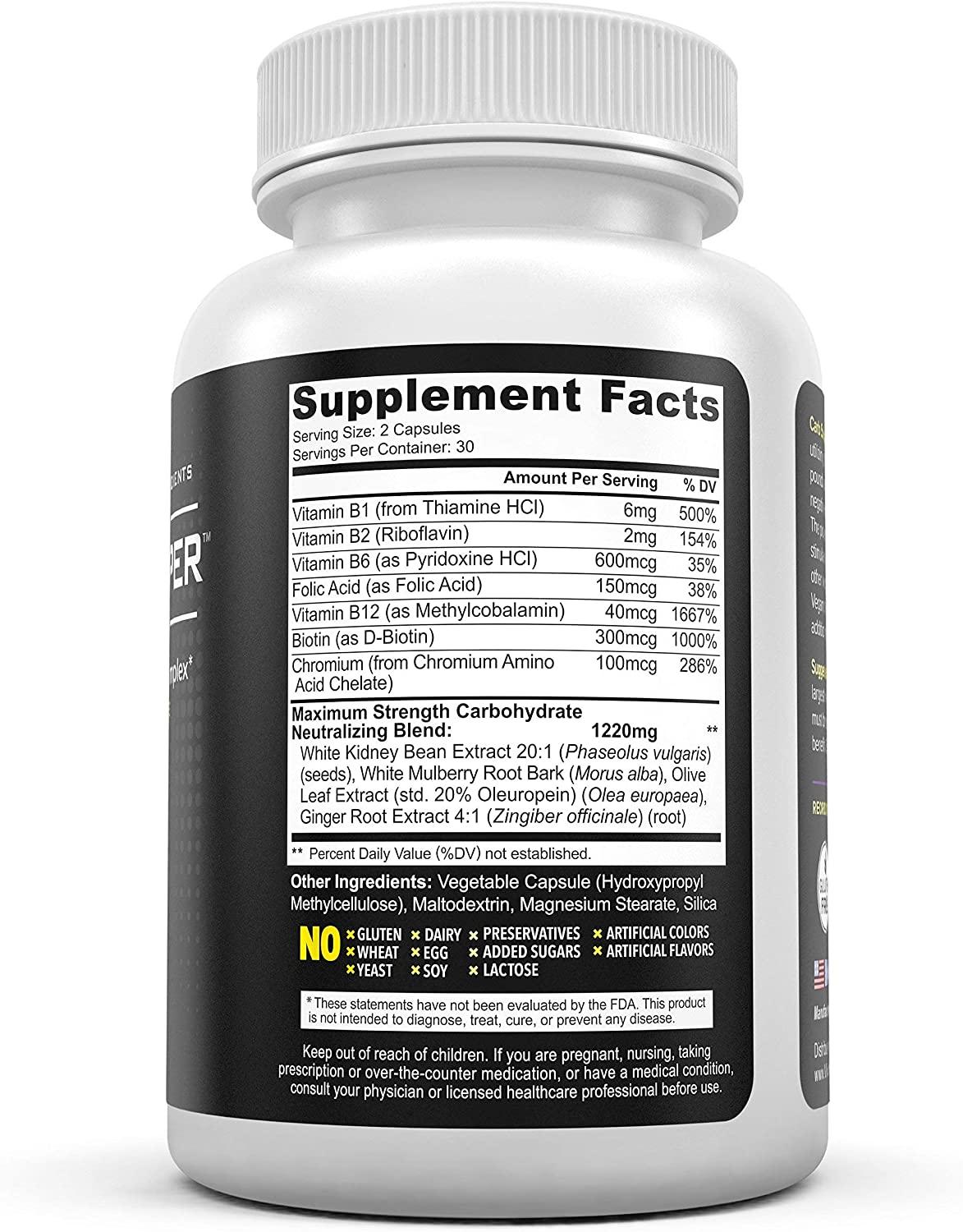 Carb Stopper Extreme - Maximum Strength Carb & Starch Neutralizer | 5 ...