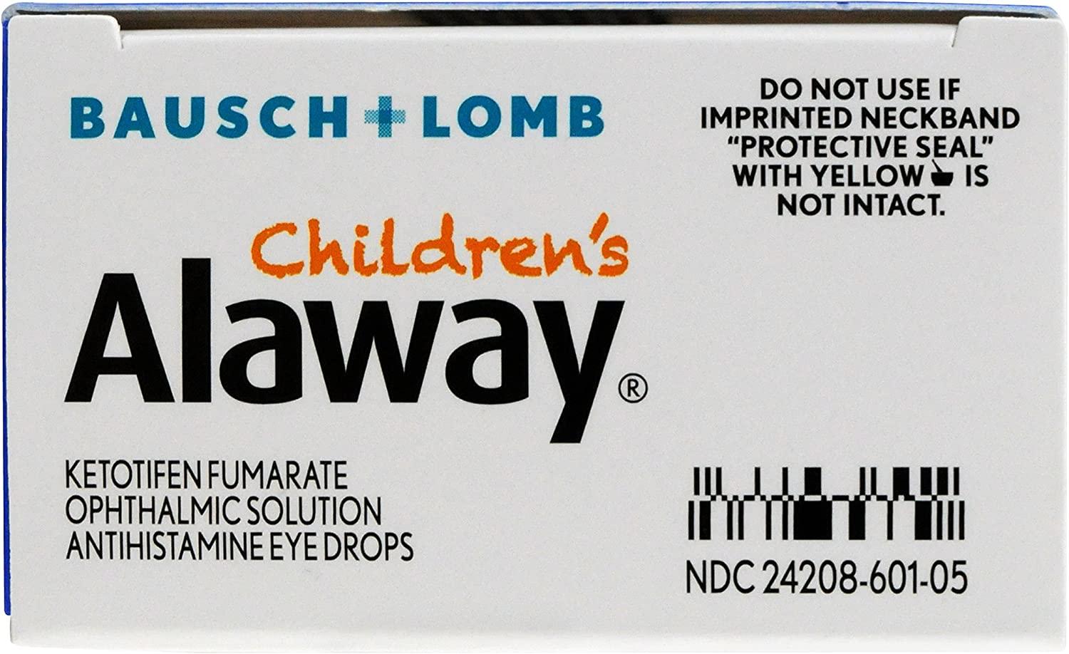 Bausch + Lomb Alaway Children's Antihistamine Eye Drops - 0.17 oz (5mL ...