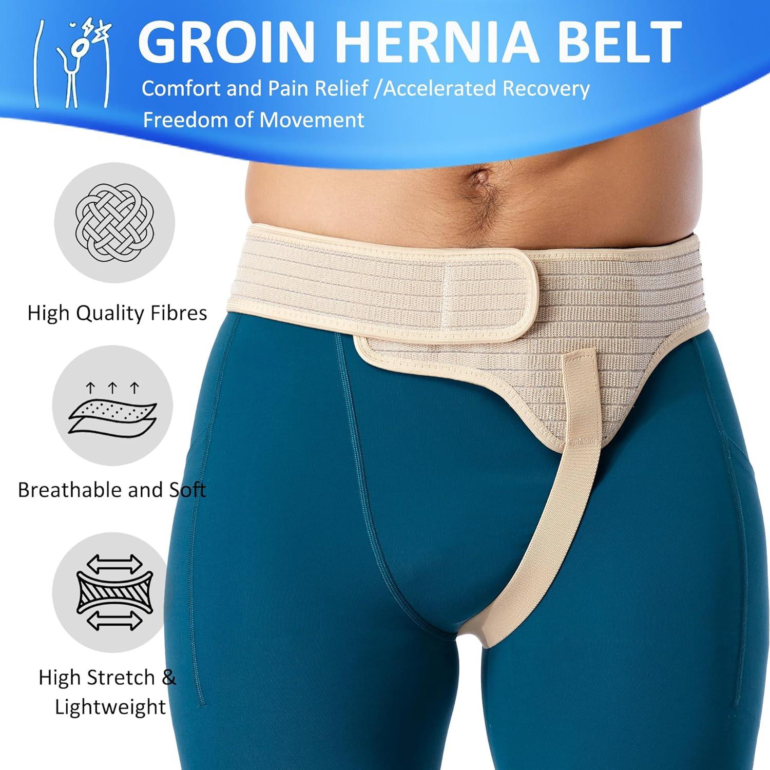 HeerTeaj Inguinal Hernia Support Belt | Adjustable & Removable ...