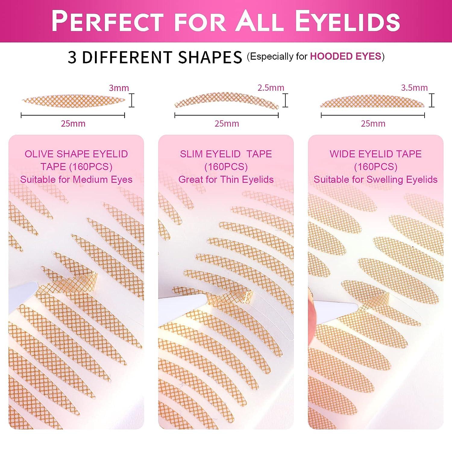 FENVIRN Eyelid Tape: Natural Double Eyelid Lifter Strips - Waterproof & Invisible - 480PCS ...