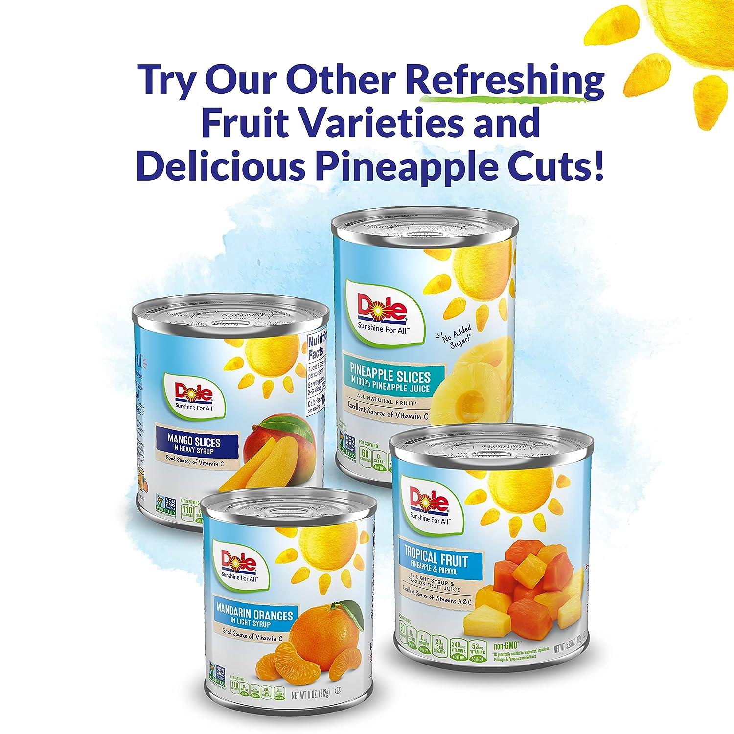 Dole Canned Pineapple Chunks in Heavy Syrup 20 Oz 12 Count 20 Ounce ...