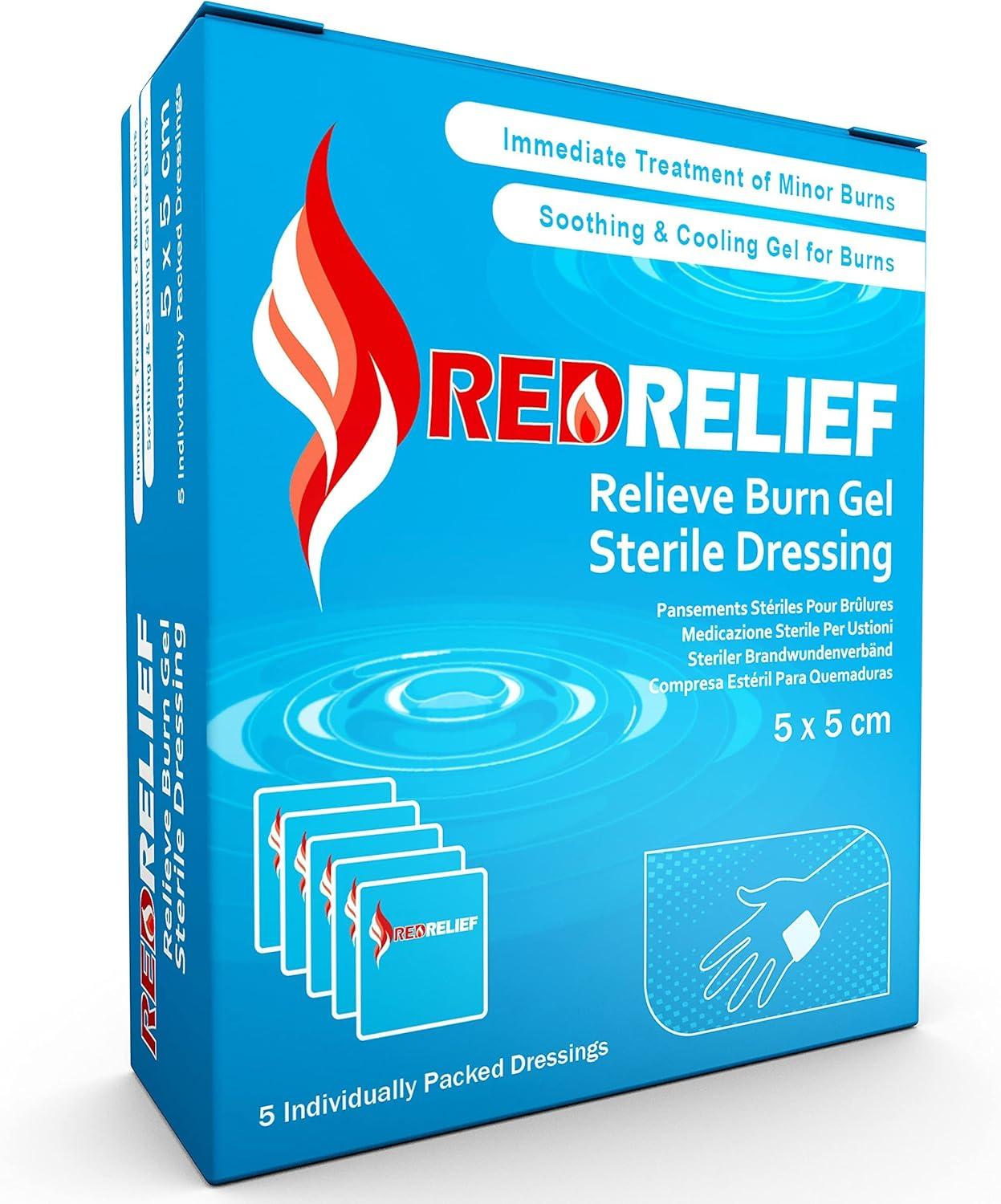 Buy RedRelief Burning Wound Dressing 5x5 cm - Pack of 5 | Fast ...