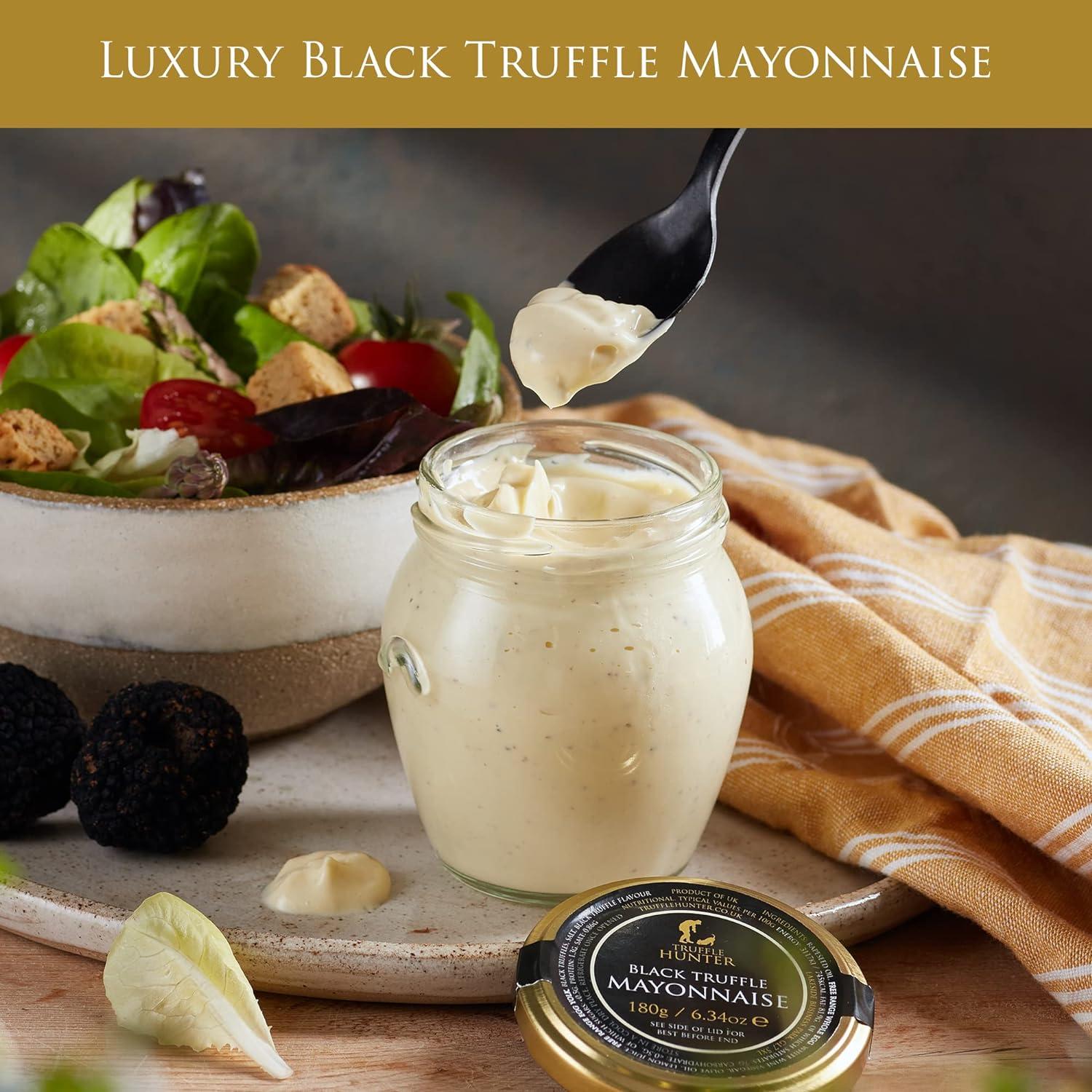TruffleHunter Black Truffle Mayonnaise 180g - Premium Gourmet Condiment ...