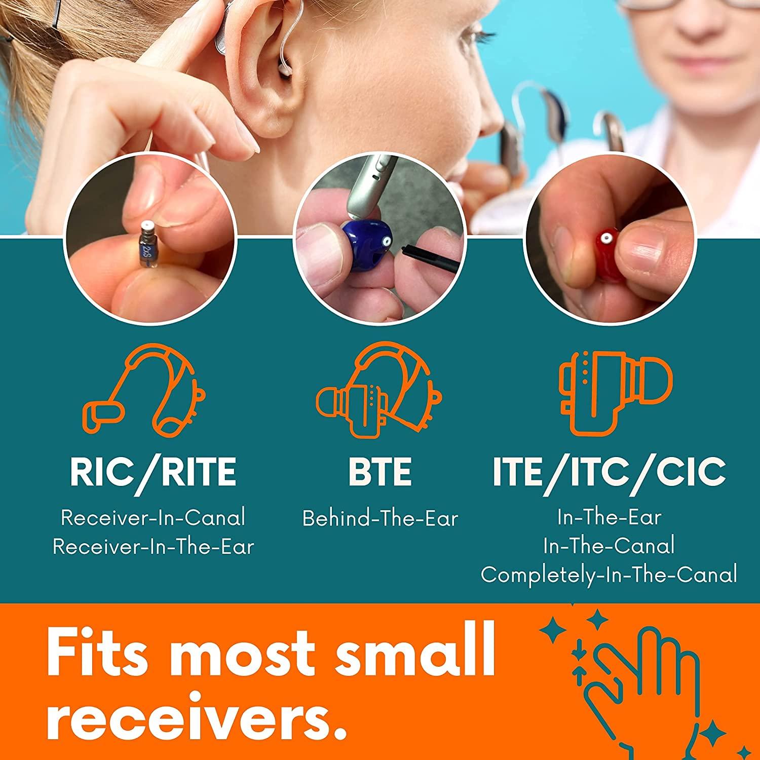 5 Packs / 40 Filters Wax Guards Cerumen Stop for Hearing Aids ...