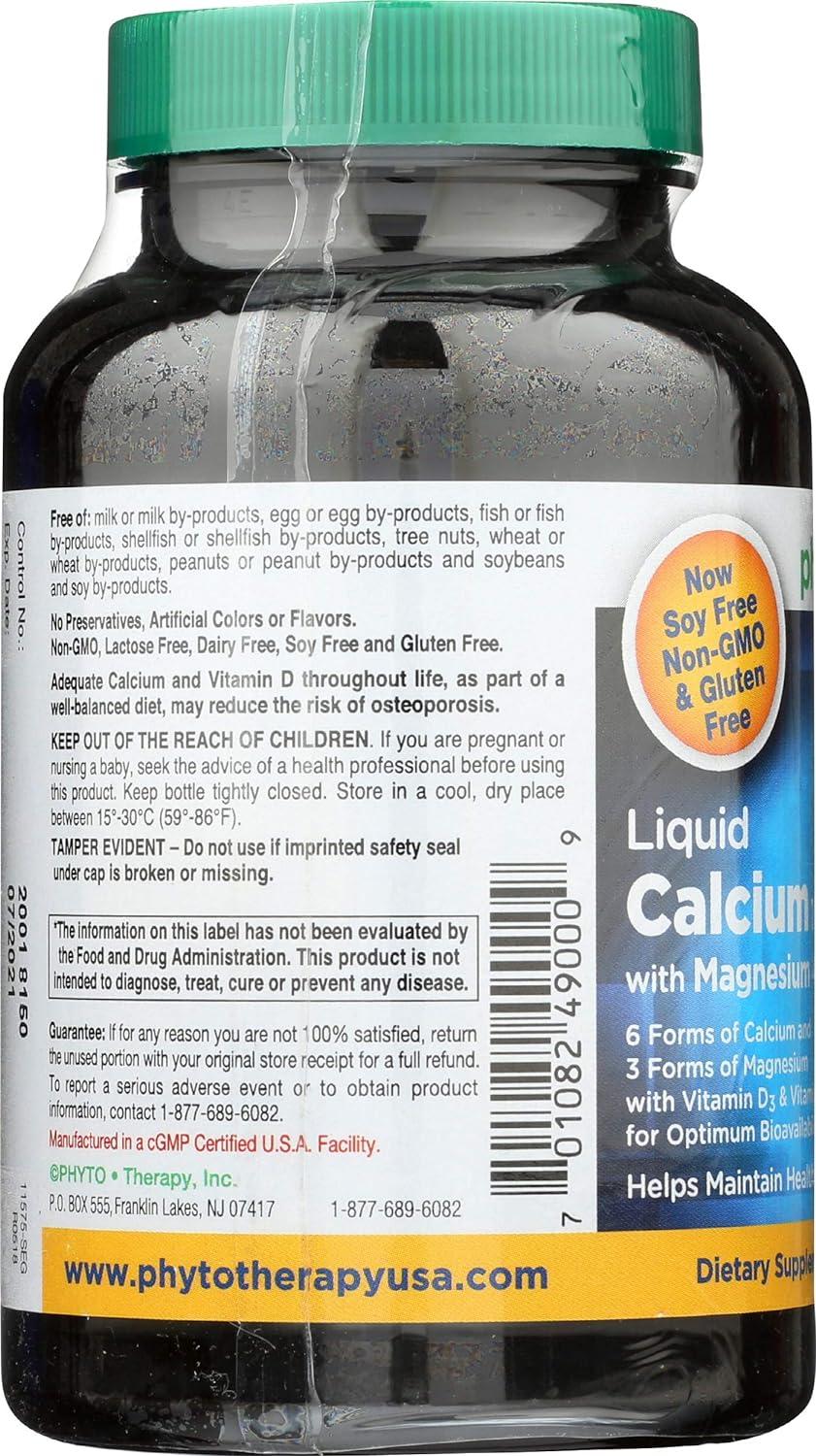 Phyto-Therapy Liquid Calcium 1000 mg - 90 Count | High Potency ...