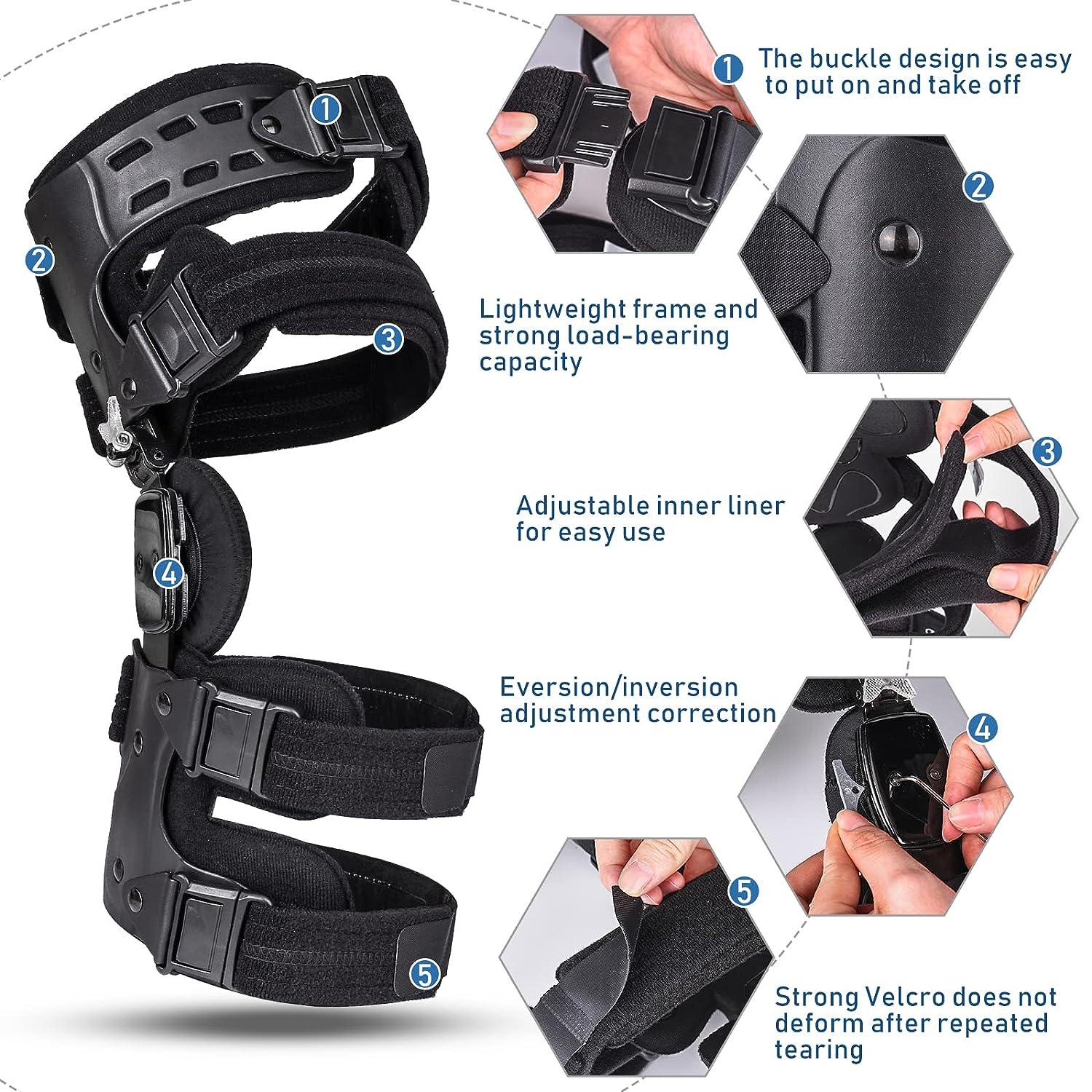 OneBrace OA Unloader Knee Brace - Adjustable ROM Hinged Stabilizing ...