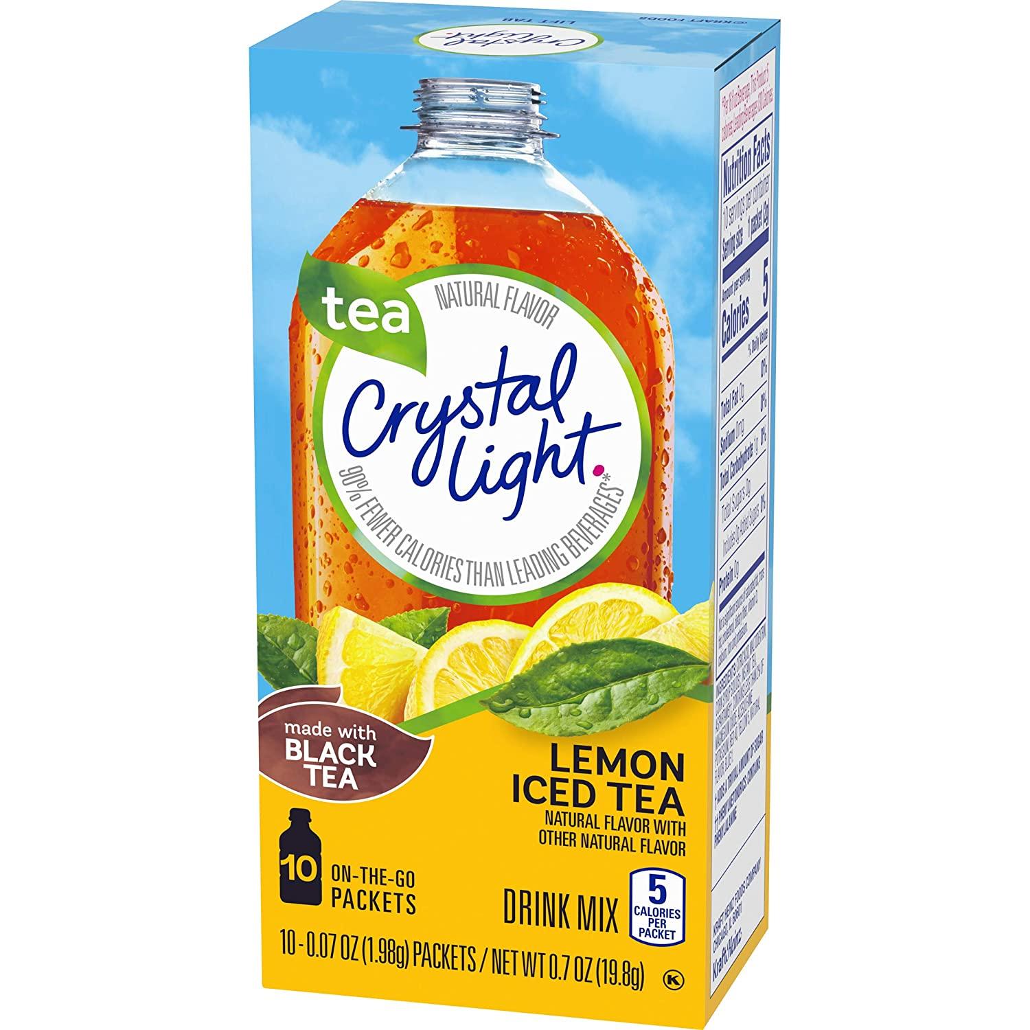 Crystal Light Lemon Iced Tea Naturally Flavored Powdered Drink Mix (60 ...