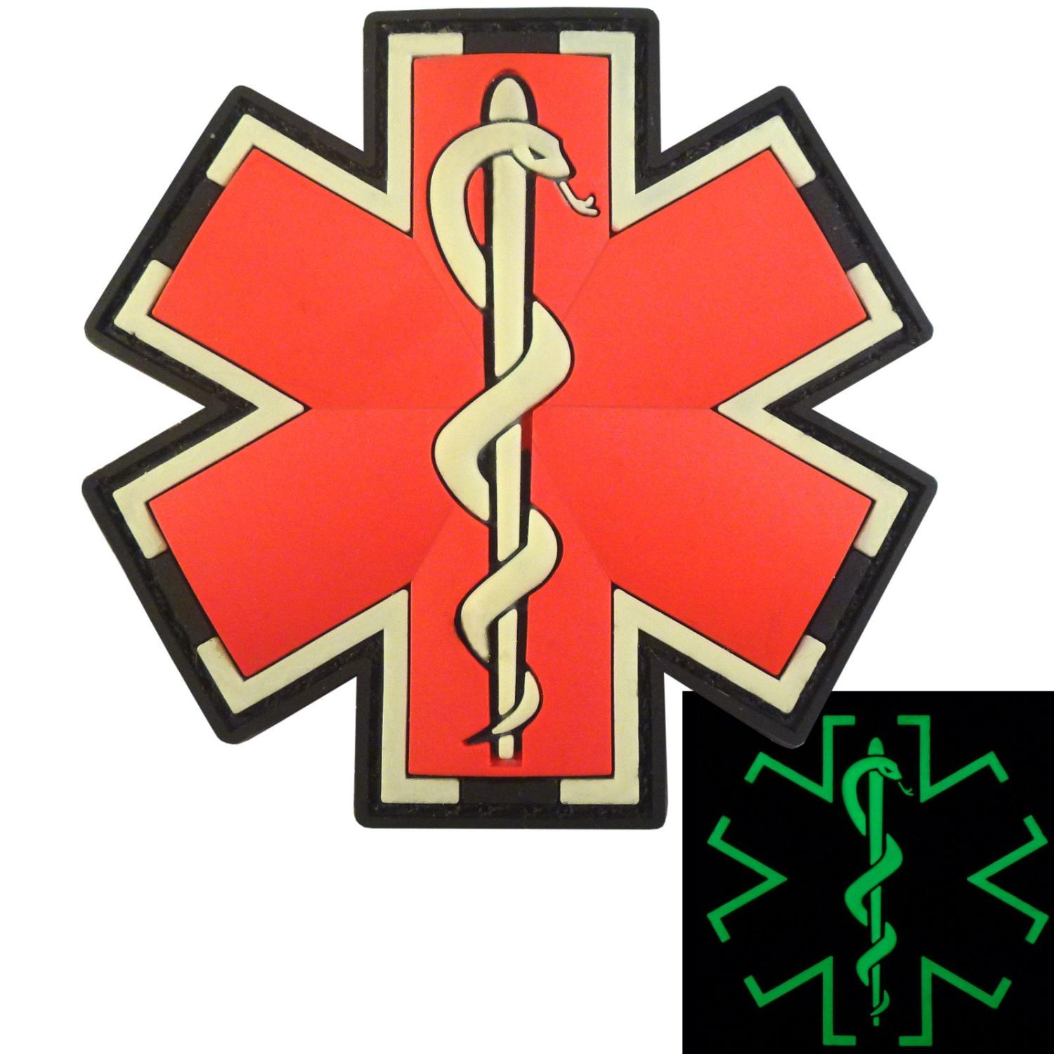Glow Dark EMS EMT Paramedic Morale Patch | Tactical PVC 3D Fastener ...
