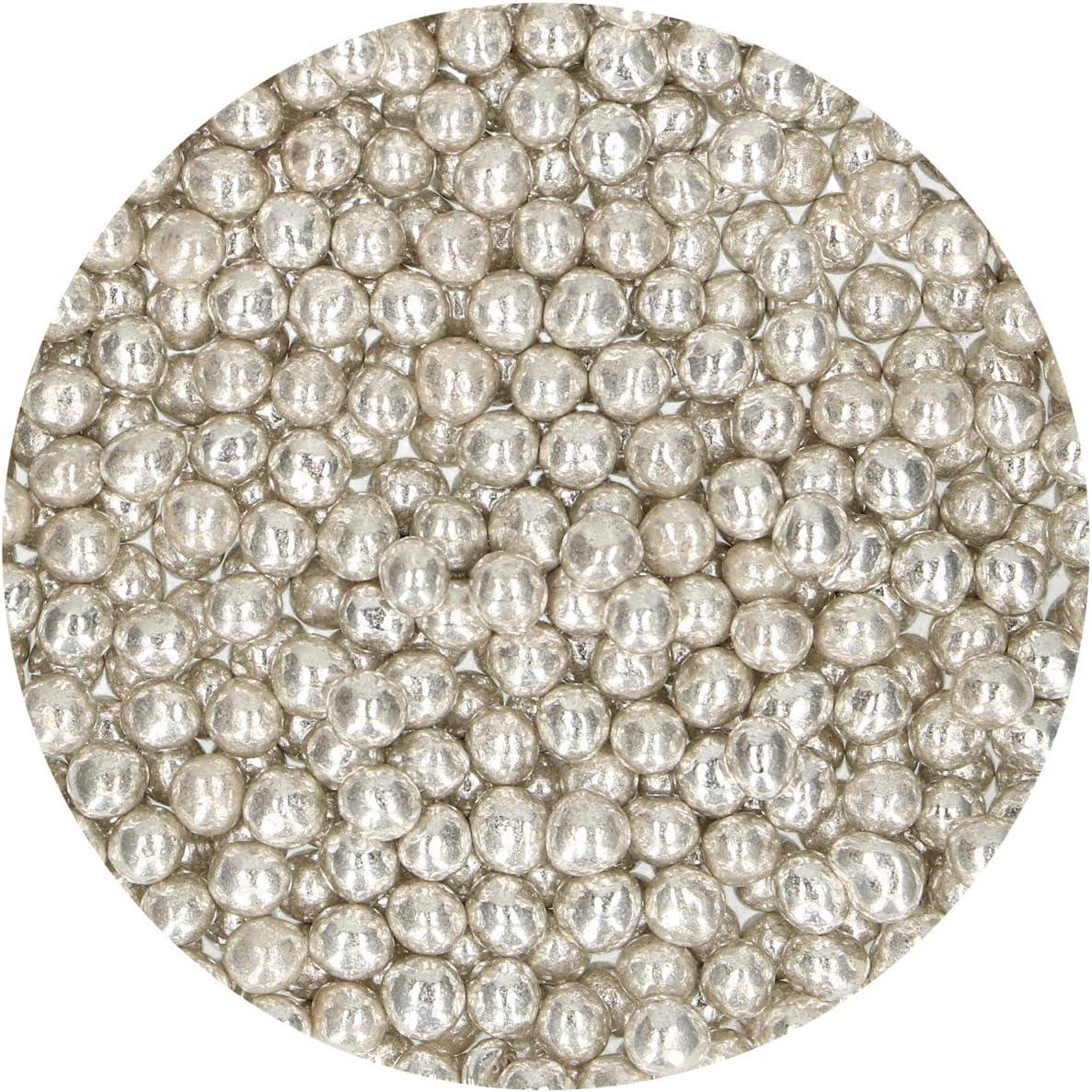 FunCakes Soft Pearls Medium Metallic Silver: Cake Sprinkles Great Taste ...